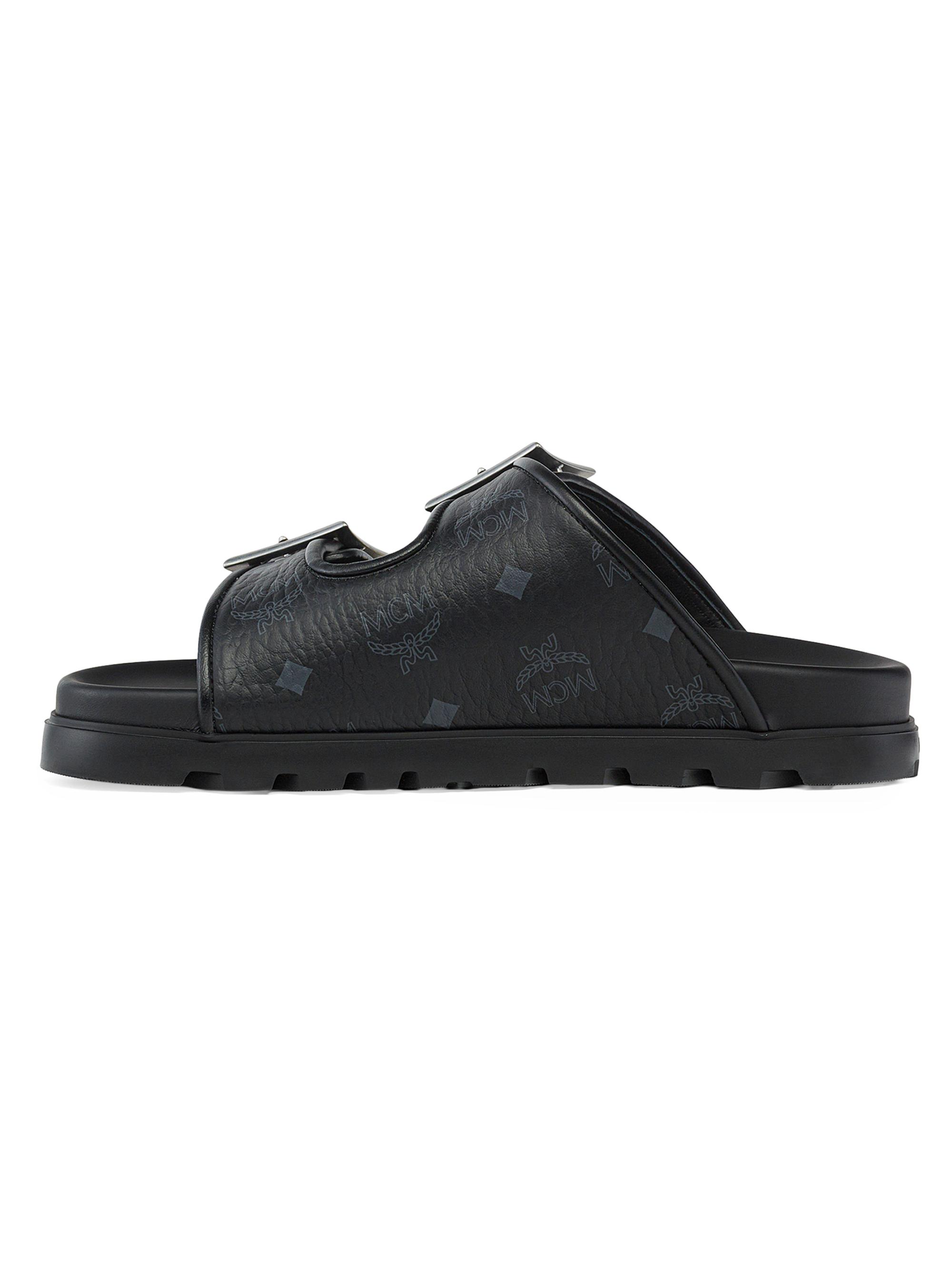 MCM Logo Print Sandals | Saks Fifth Avenue