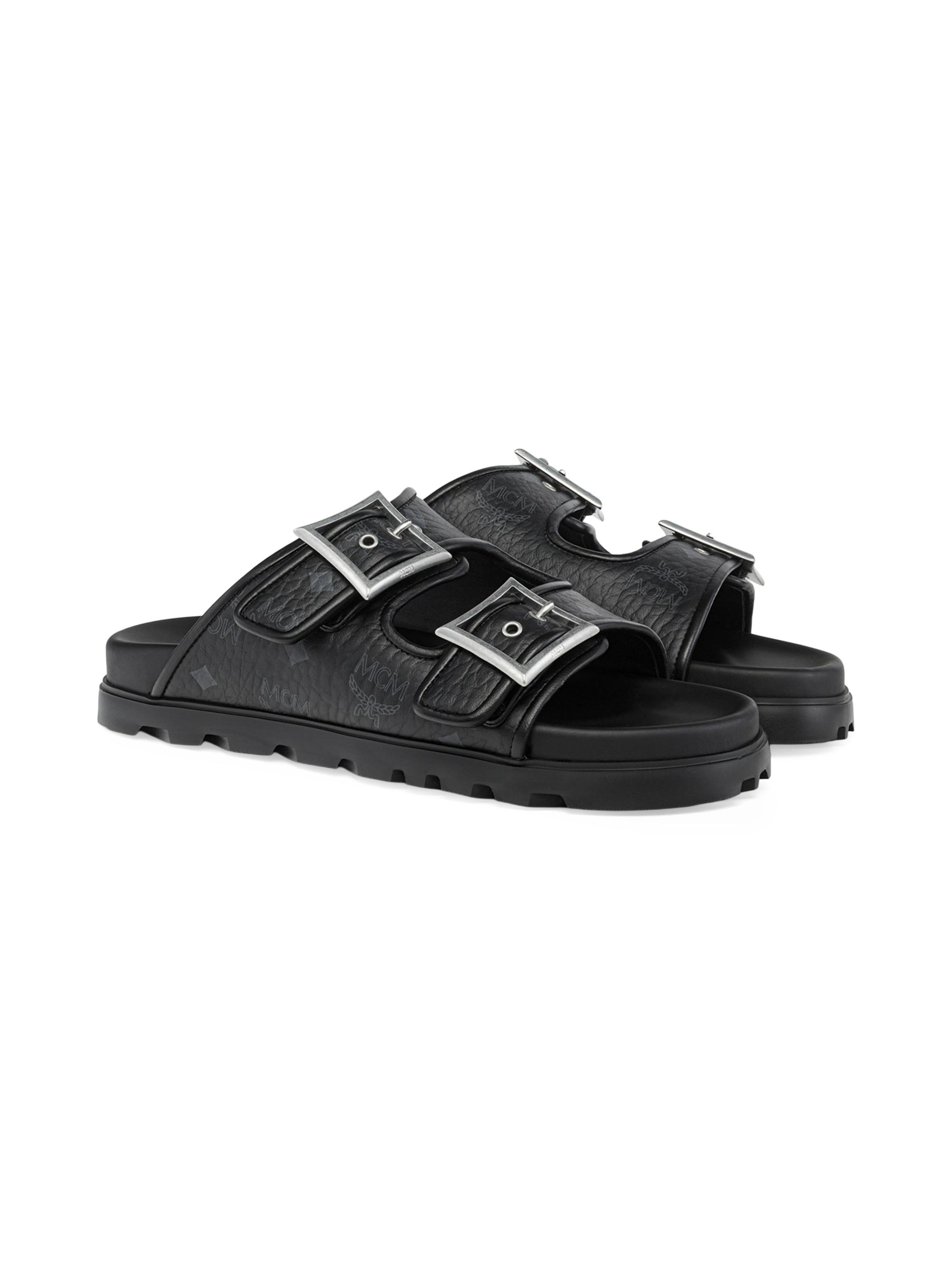 MCM Logo Print Sandals | Saks Fifth Avenue