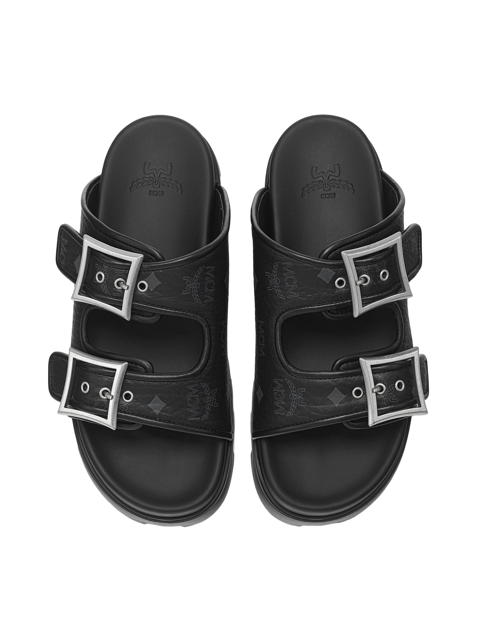 MCM Logo Print Sandals | Saks Fifth Avenue