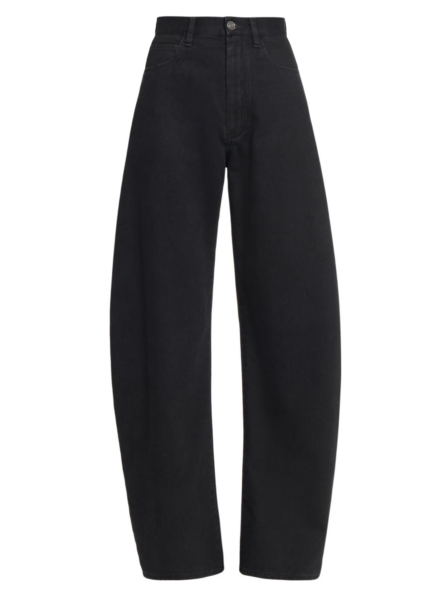 Alaïa Round High-Rise Denim Jeans | Saks Fifth Avenue