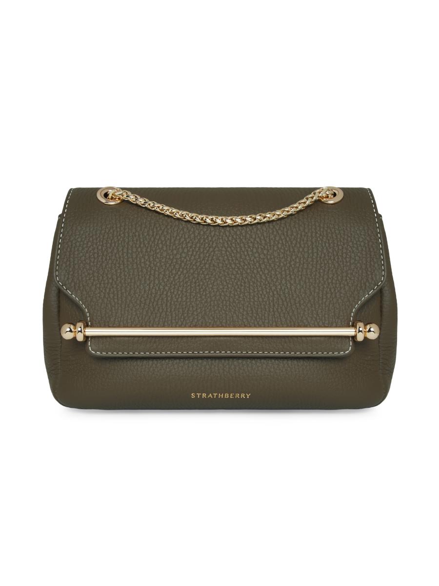 Shop Strathberry Mini East/West Soft Grain Leather Crossbody Bag | Saks ...