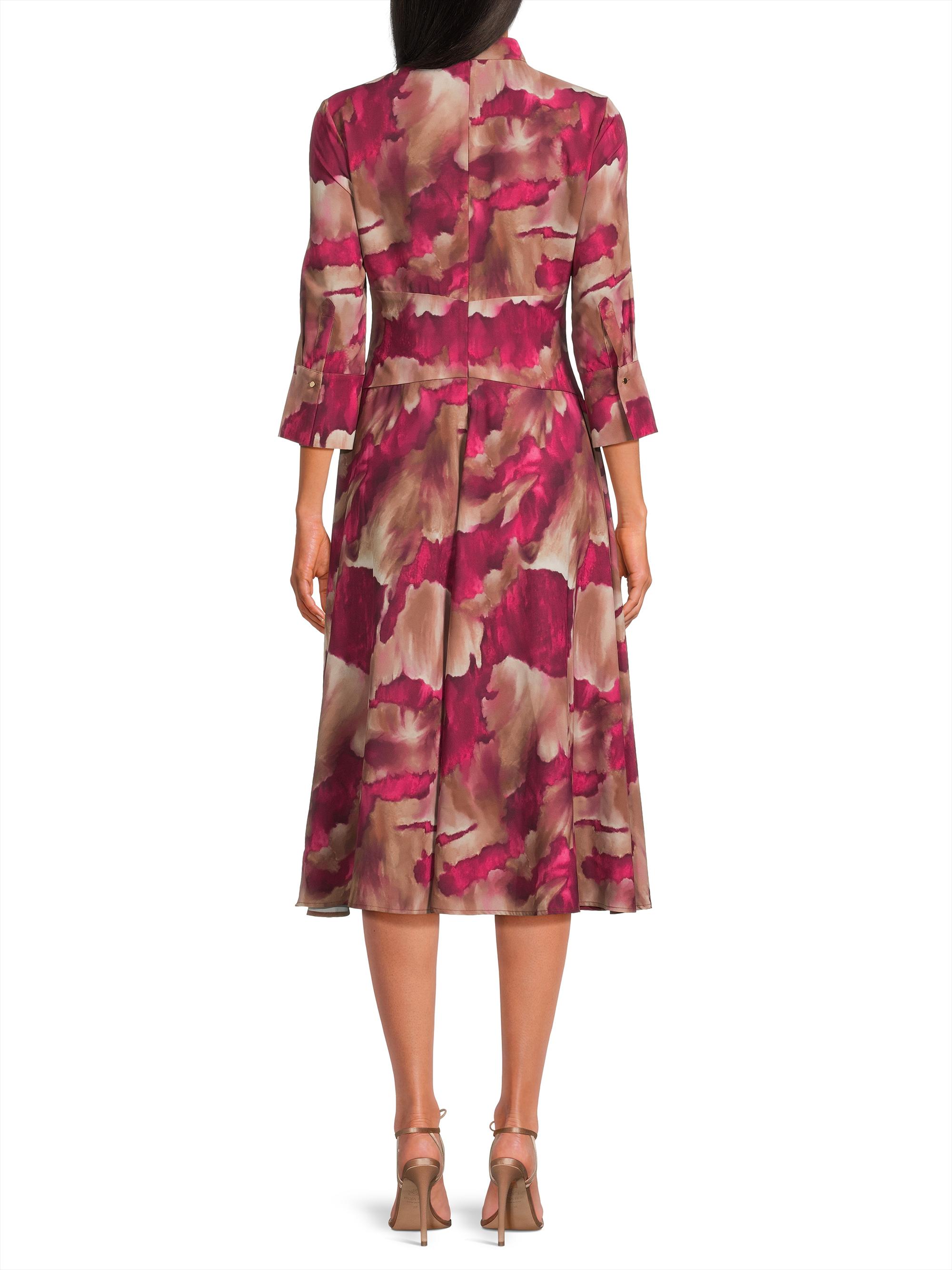 Misook Watercolor Print Modern-Fit Midi-Dress | Saks Fifth Avenue