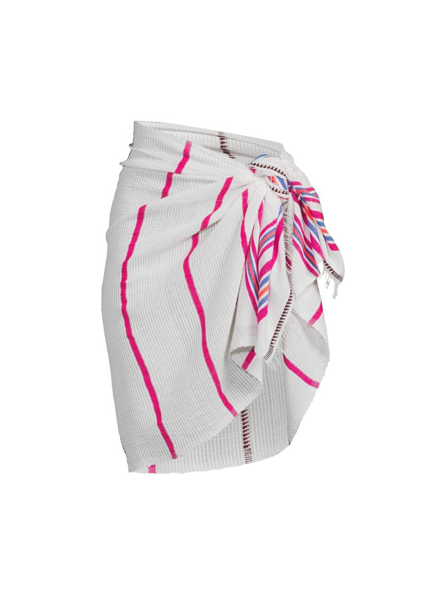 lemlem Lema Striped Fringed Cotton-Blend Sarong | Saks Fifth Avenue