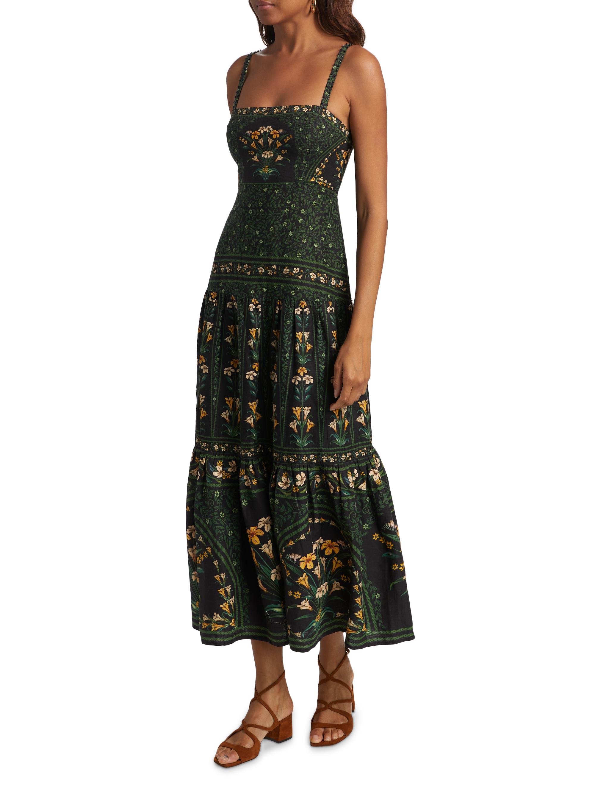 Farm Rio Flowers Arch Sleeveless Maxi Dress | Saks Fifth Avenue