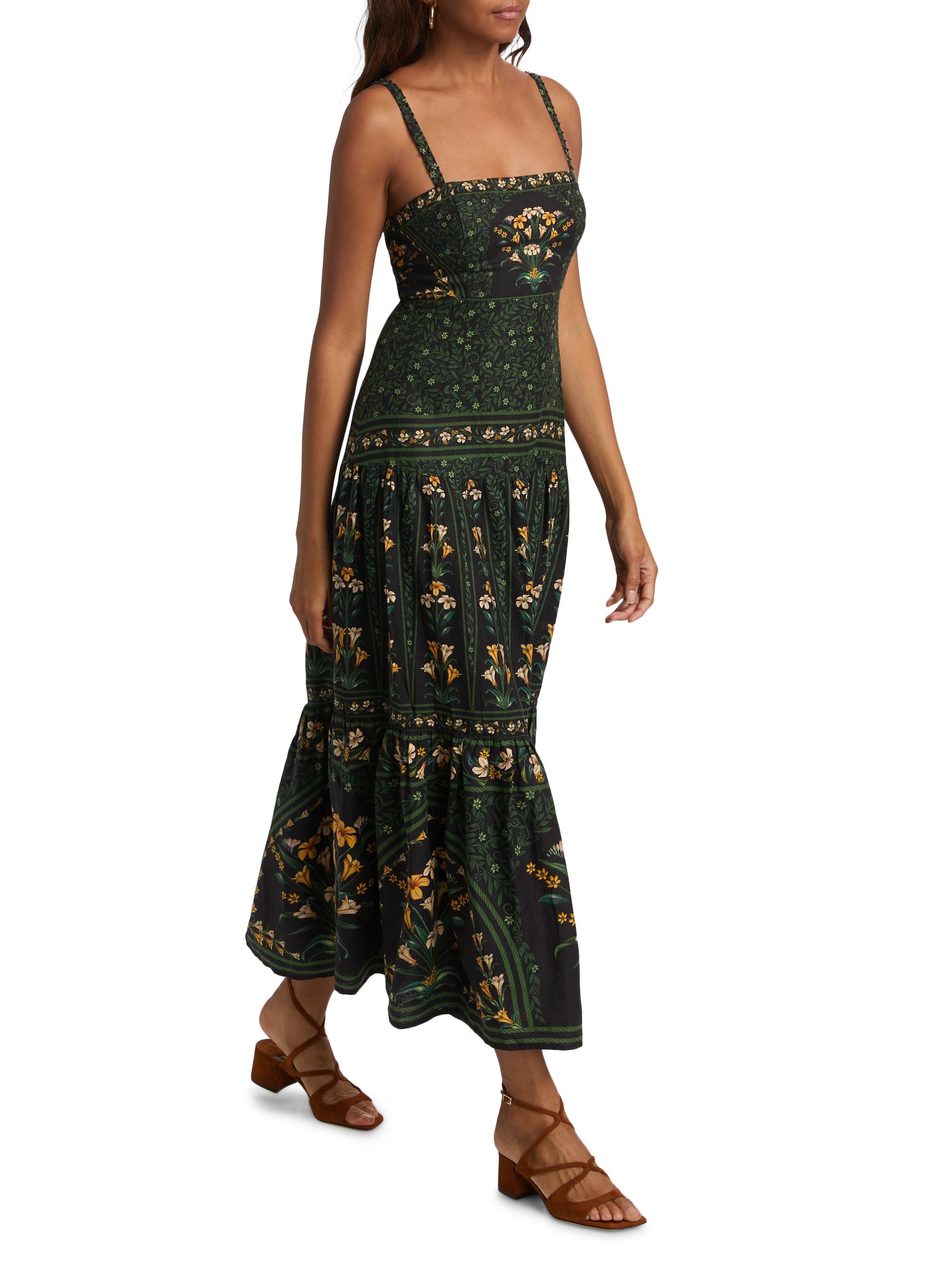 Farm Rio Flowers Arch Sleeveless Maxi Dress | Saks Fifth Avenue