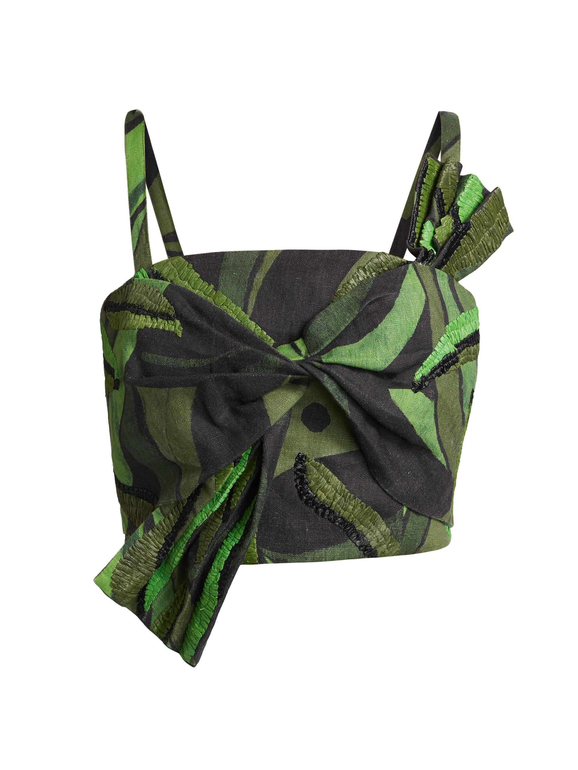 Farm Rio Coconut Tree Flow Crop Top | Saks Fifth Avenue