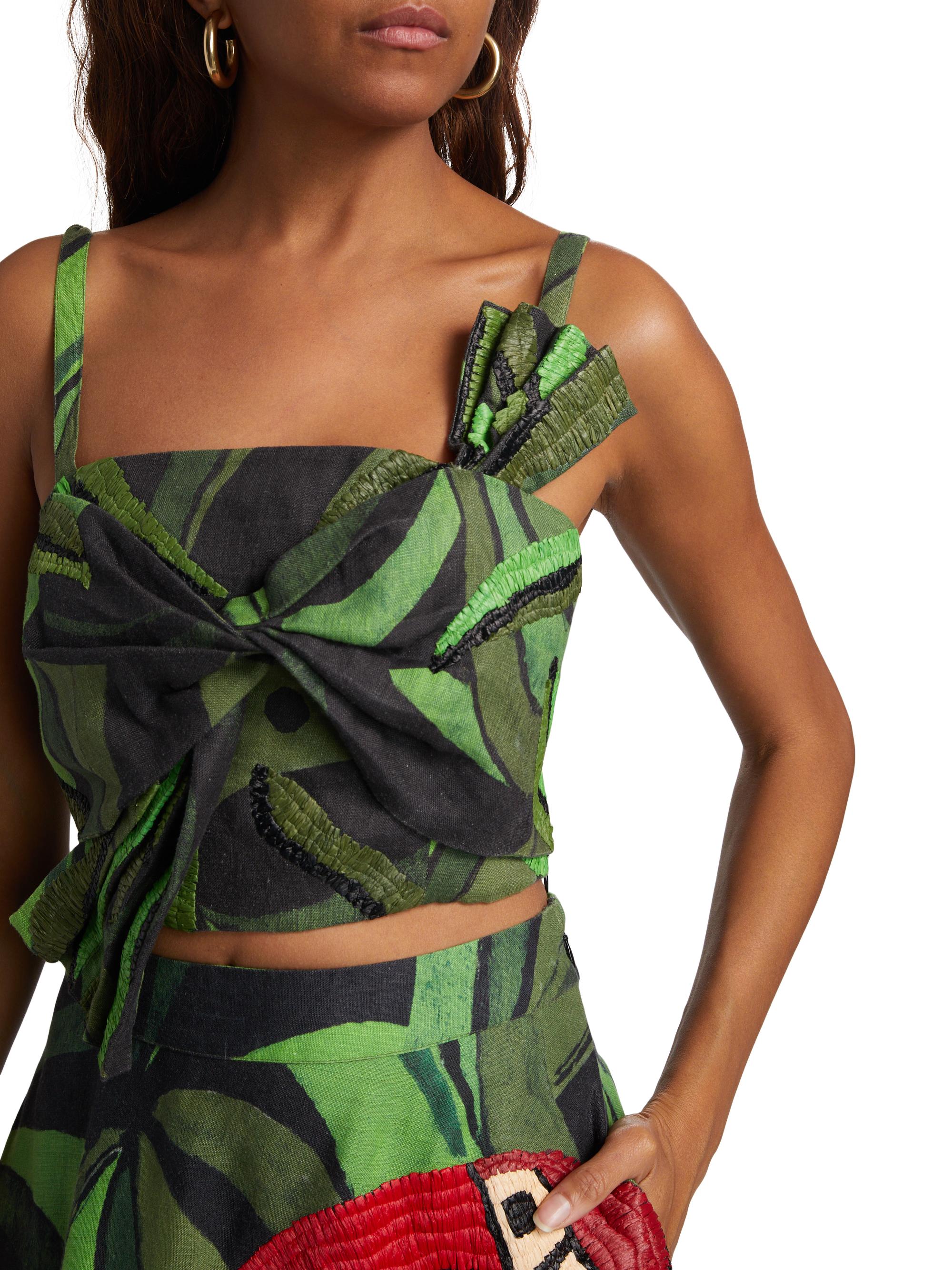 Farm Rio Coconut Tree Flow Crop Top | Saks Fifth Avenue