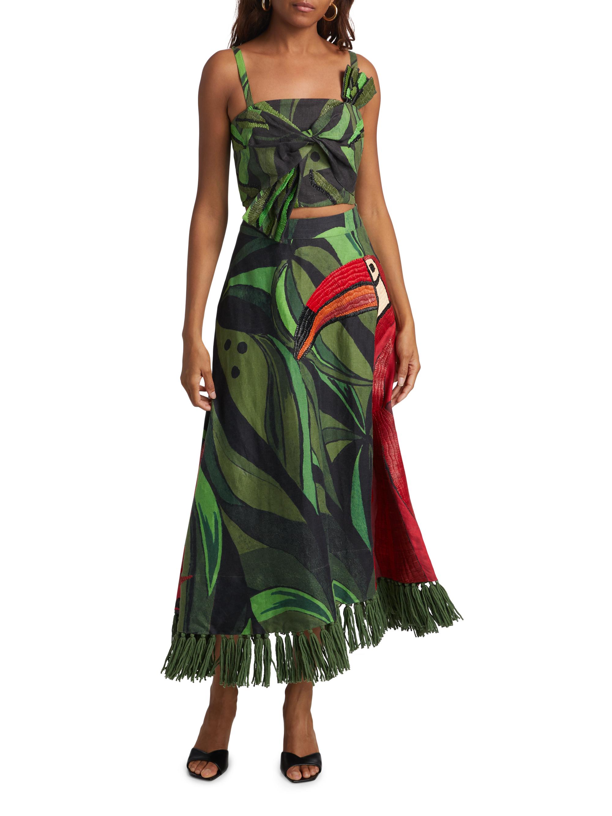 Farm Rio Coconut Tree Flow Crop Top | Saks Fifth Avenue