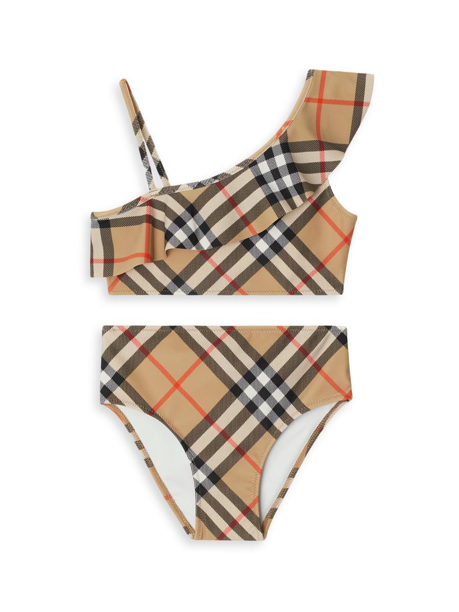 Burberry Little Girl's & Girl's Asla Heritage Check 2-Piece Bathing ...