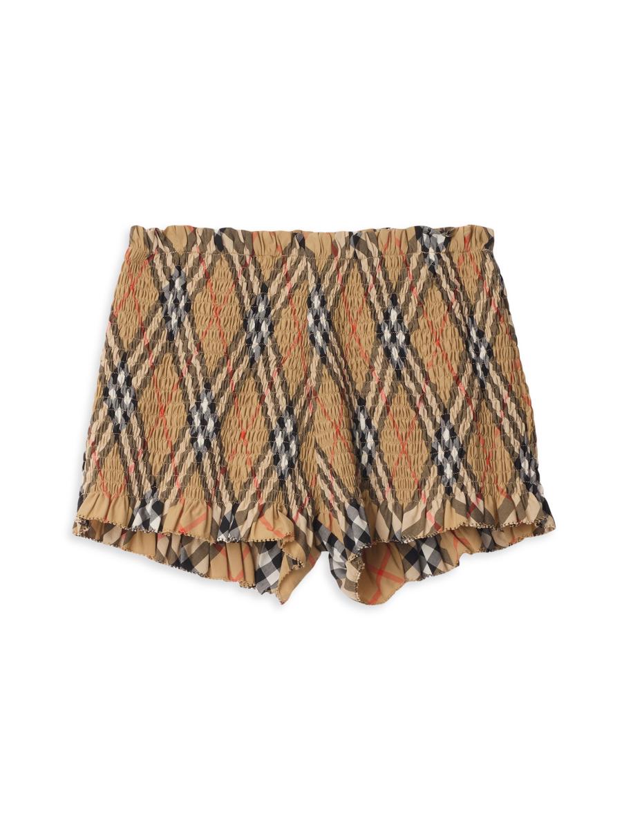 Burberry Baby Girl's, Little Girl's & Girl's Remy Smocked Check Shorts ...