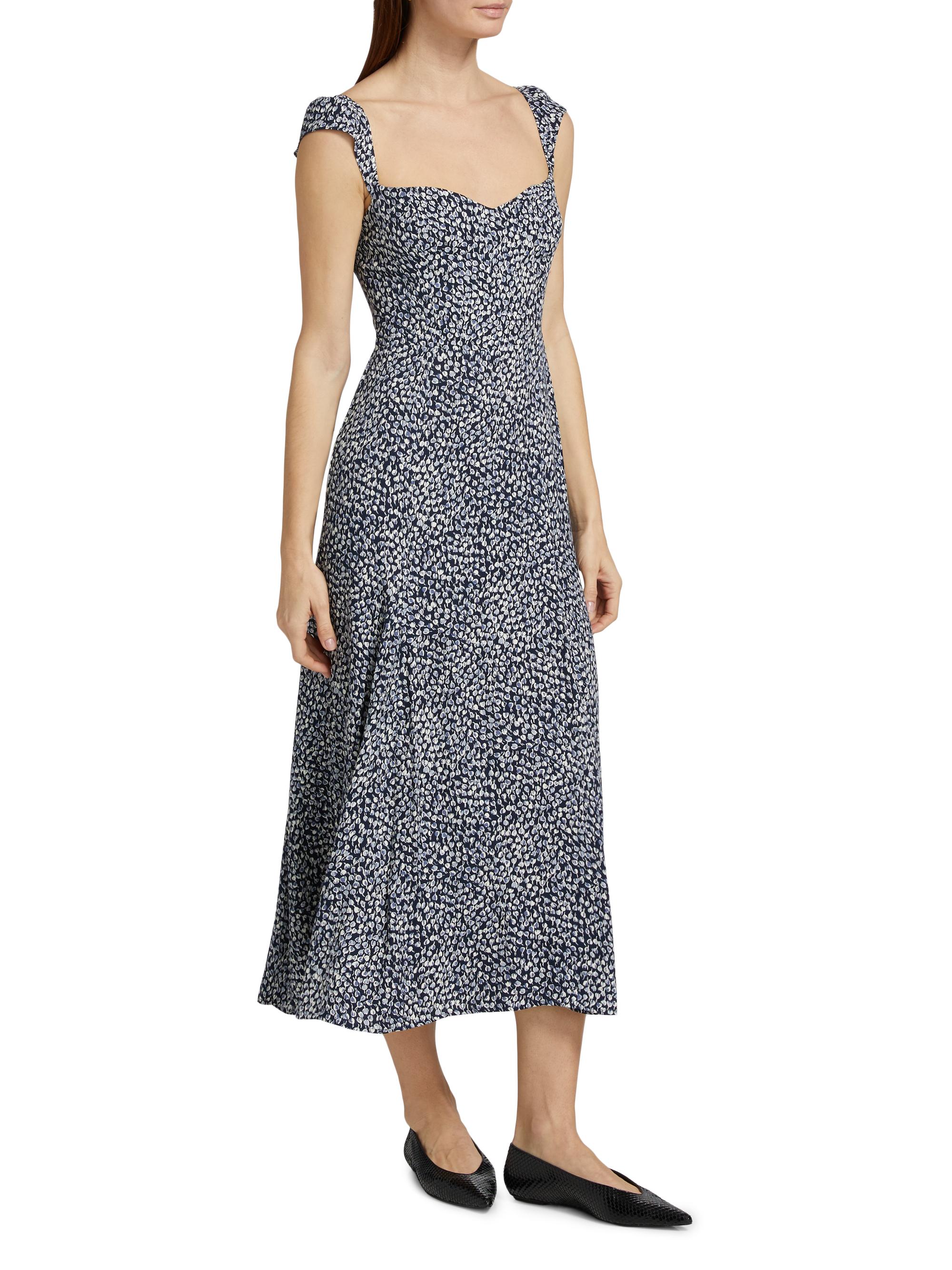Reformation Bryson Floral Sweetheart Midi-Dress | Saks Fifth Avenue