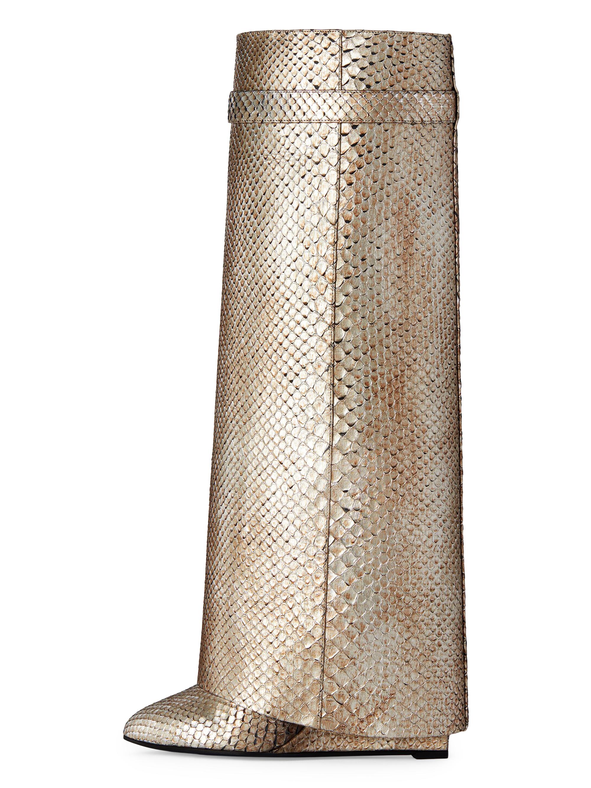 Givenchy Shark Lock Boots in Python with Iridescent Effect | Saks Fifth ...