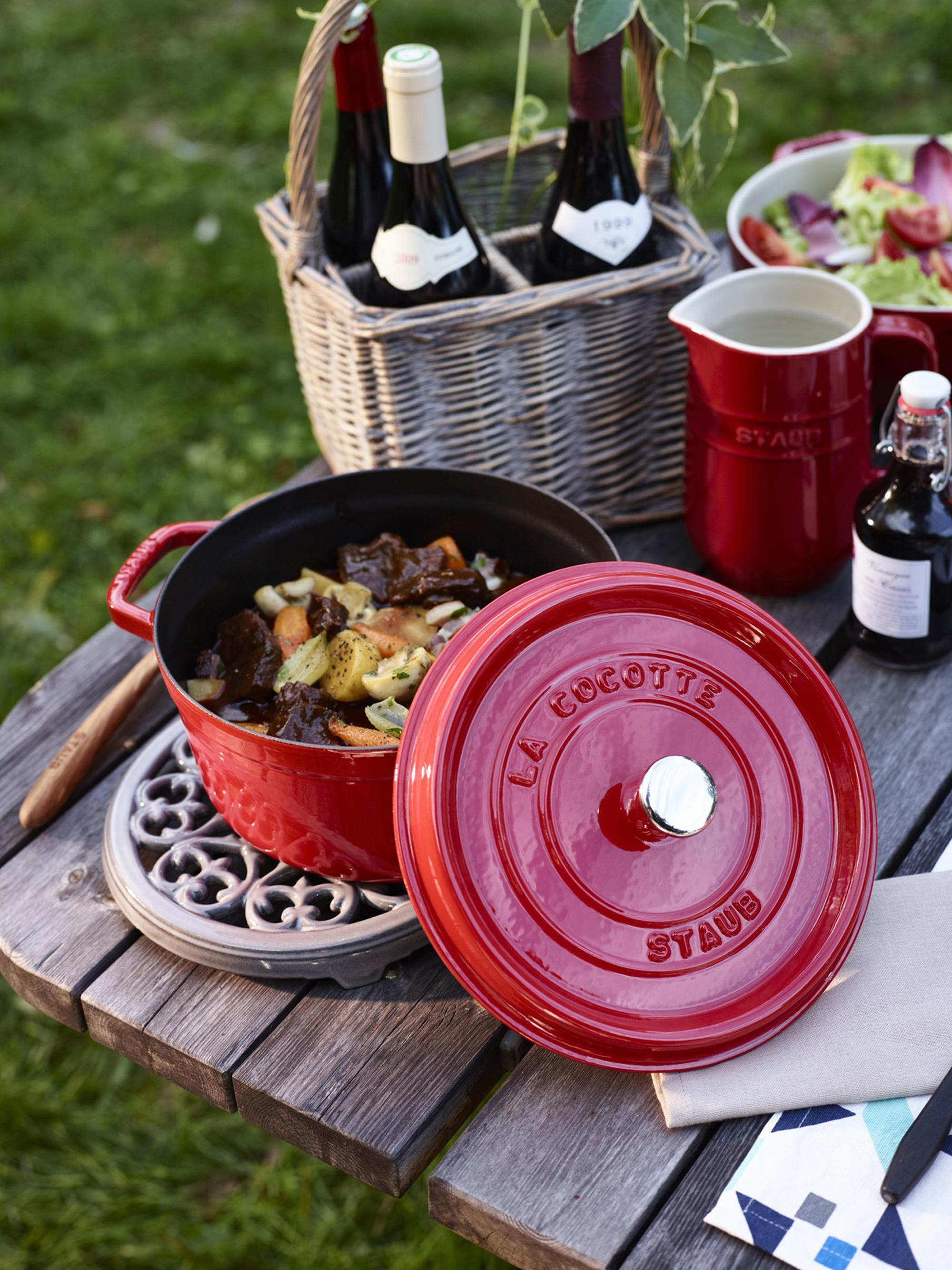 Staub Cast Iron 9 Quart Round Cocotte | Saks Fifth Avenue