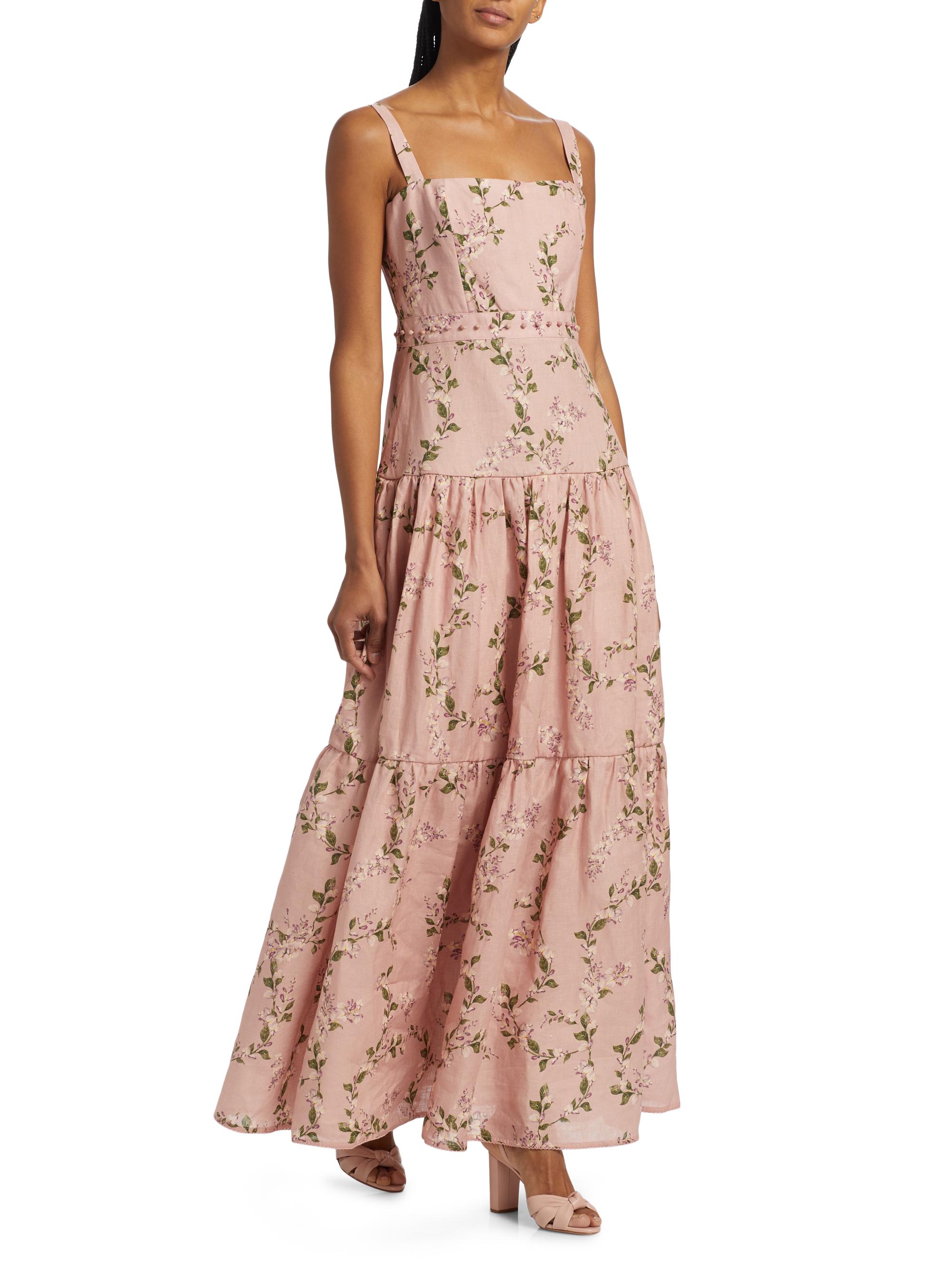 Shop Agua by Agua Bendita Lima Orquidea Linen Maxi Dress | Saks Fifth Avenue