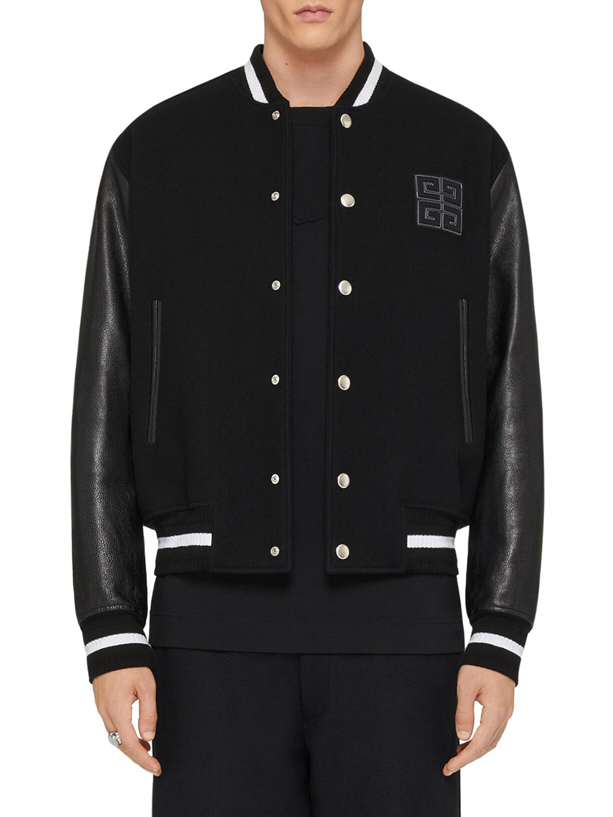 Givenchy 4G Varsity Jacket in Wool and Leather | Saks Fifth Avenue
