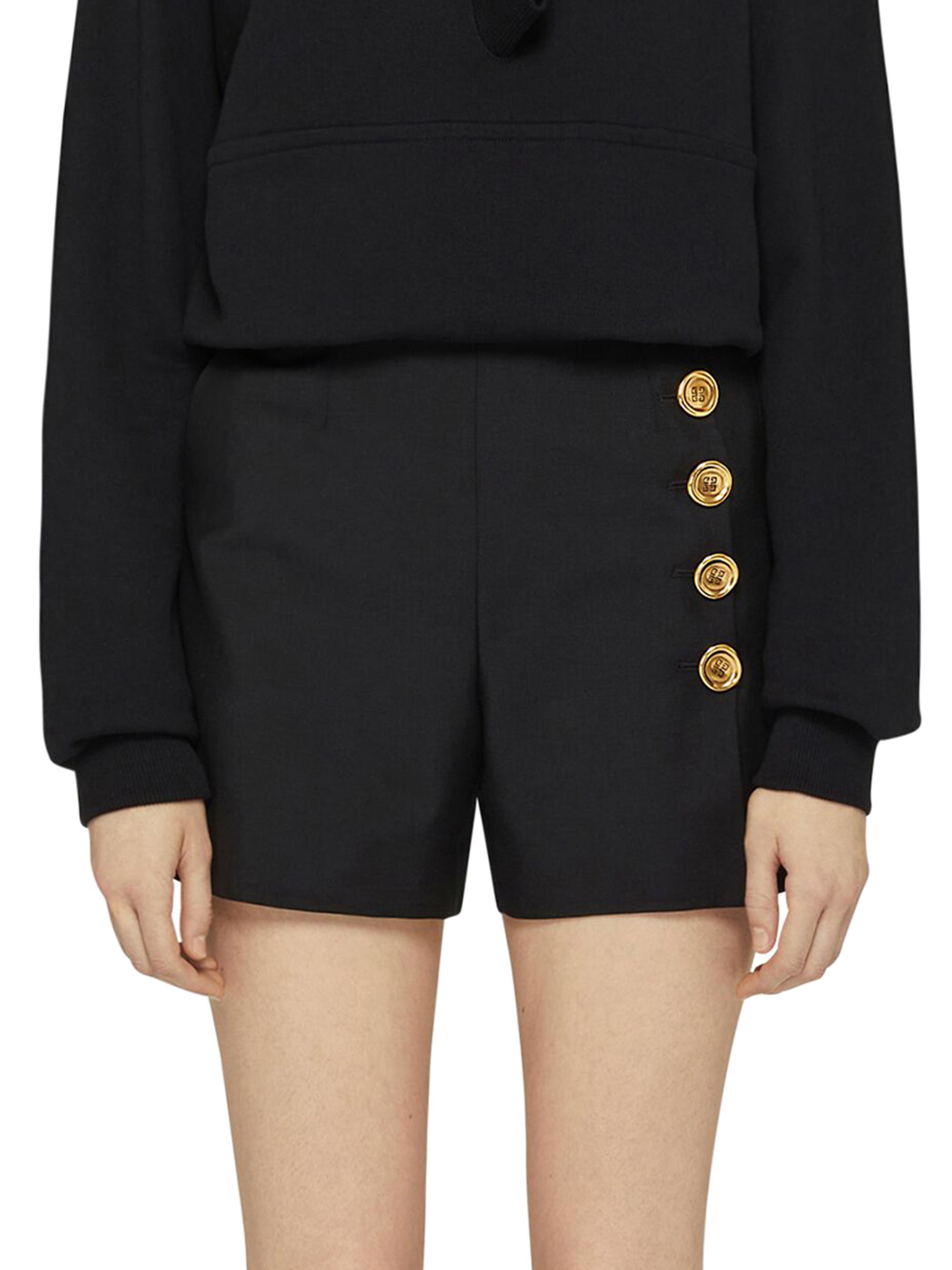 Givenchy Shorts in Wool and Mohair with Buttons | Saks Fifth Avenue