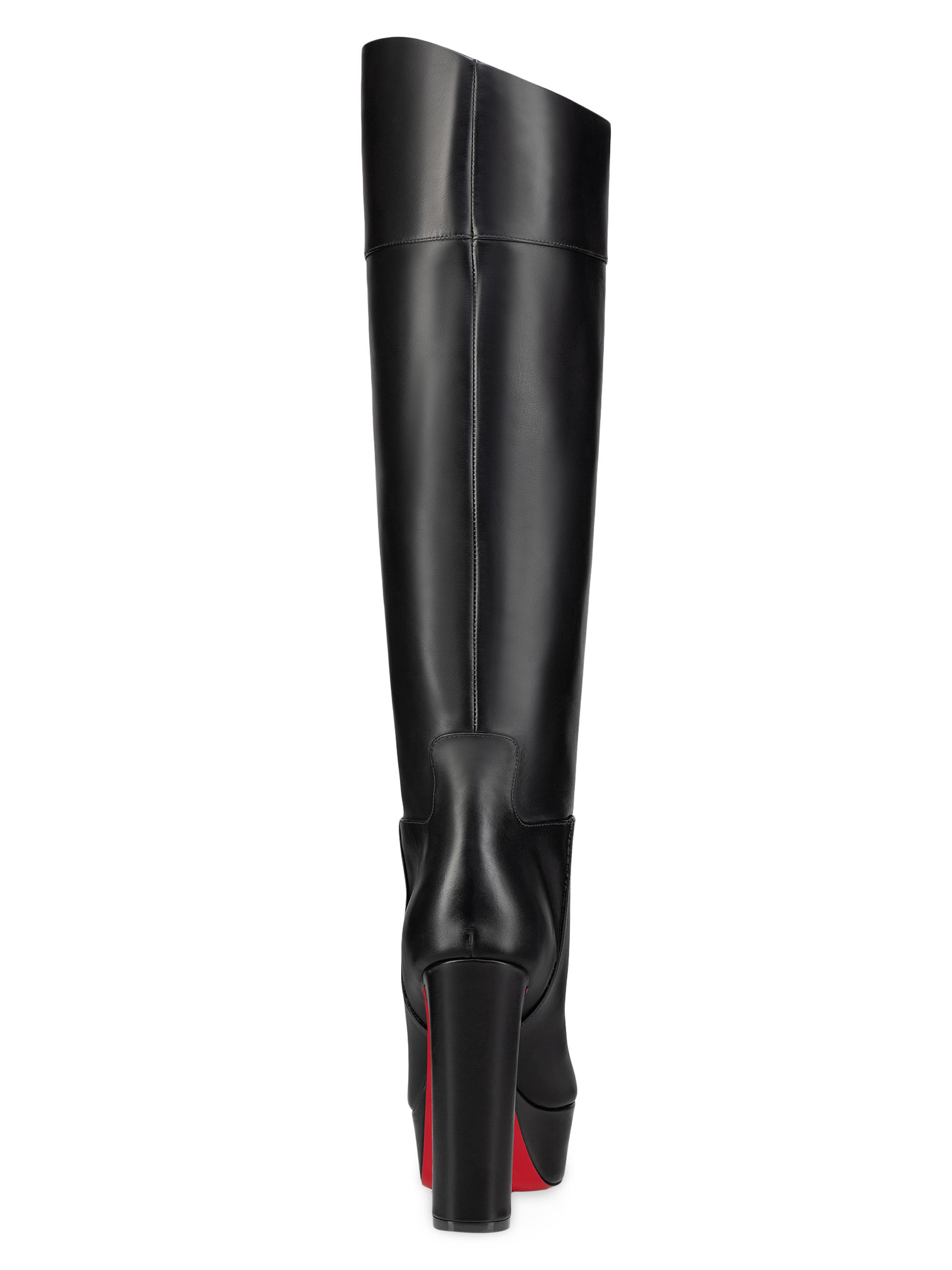 Christian Louboutin Loo Botta Alta 130MM Leather Boots | Saks Fifth Avenue