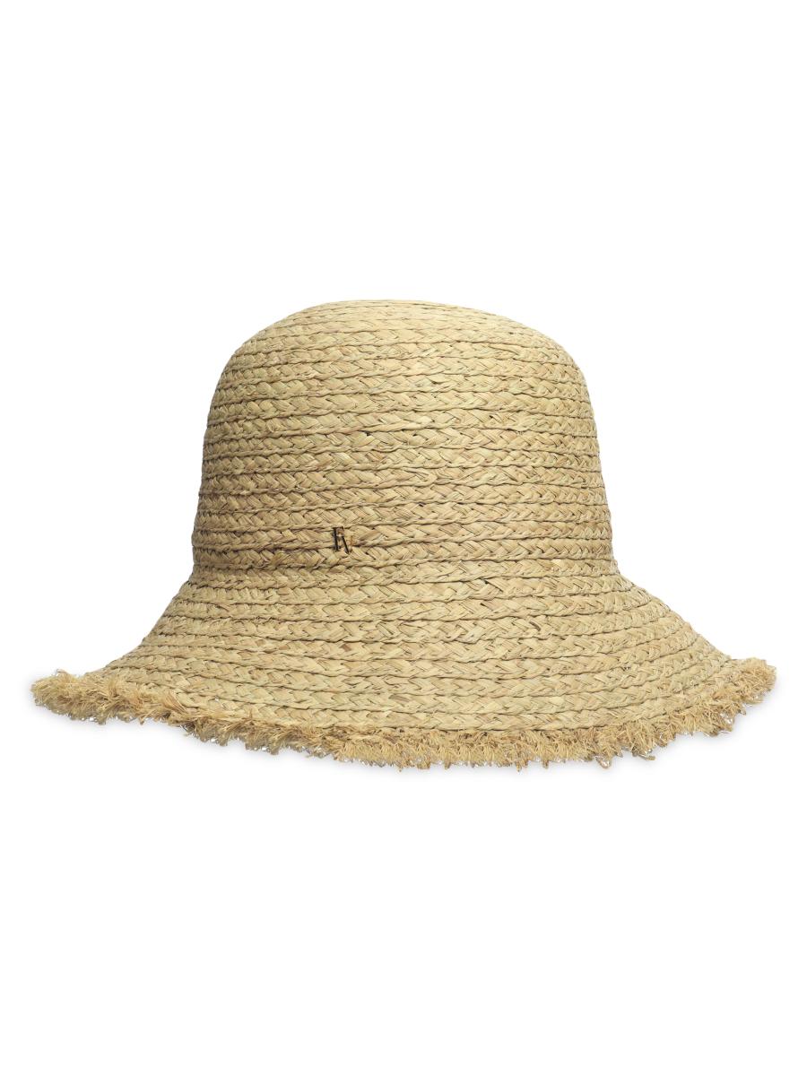 Frances Valentine Straw Frayed-Edge Bucket Hat | Saks Fifth Avenue