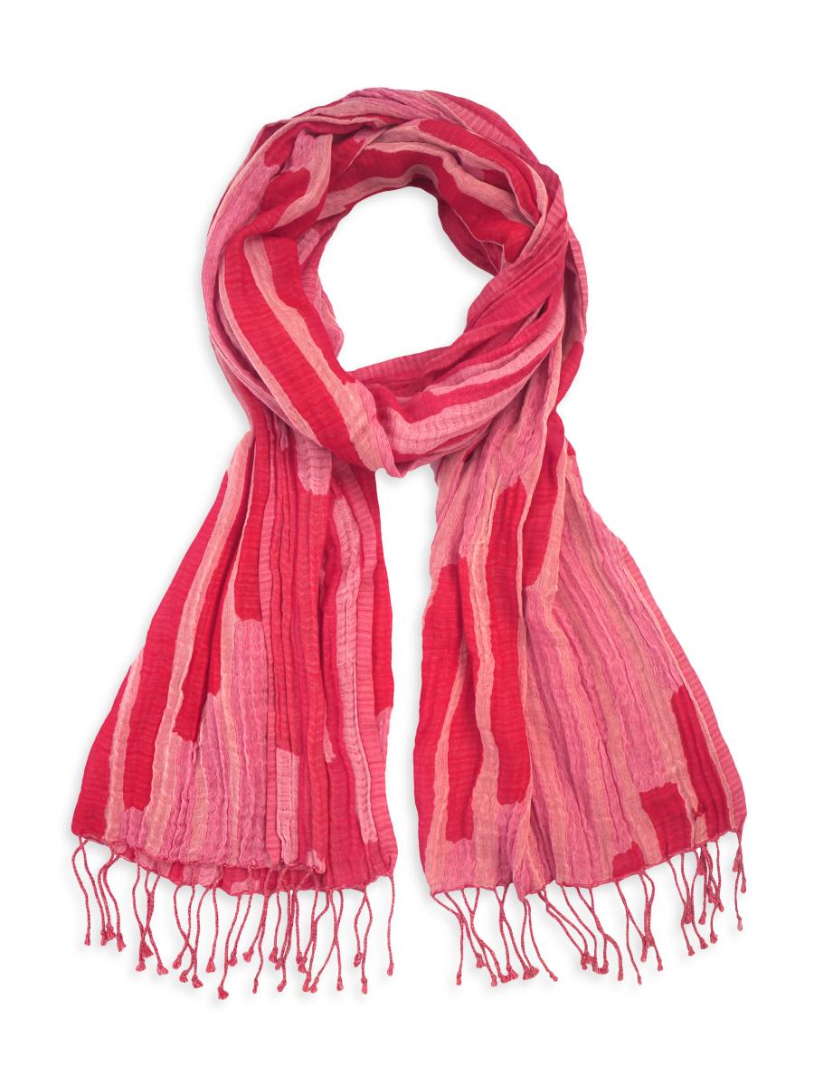 Frances Valentine Matchstick Striped Tassel Cotton Scarf | Saks Fifth ...