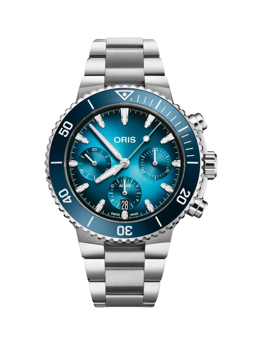 Shop Oris Aquis Stainless Steel Chronograph Watch/43.5MM | Saks Fifth ...