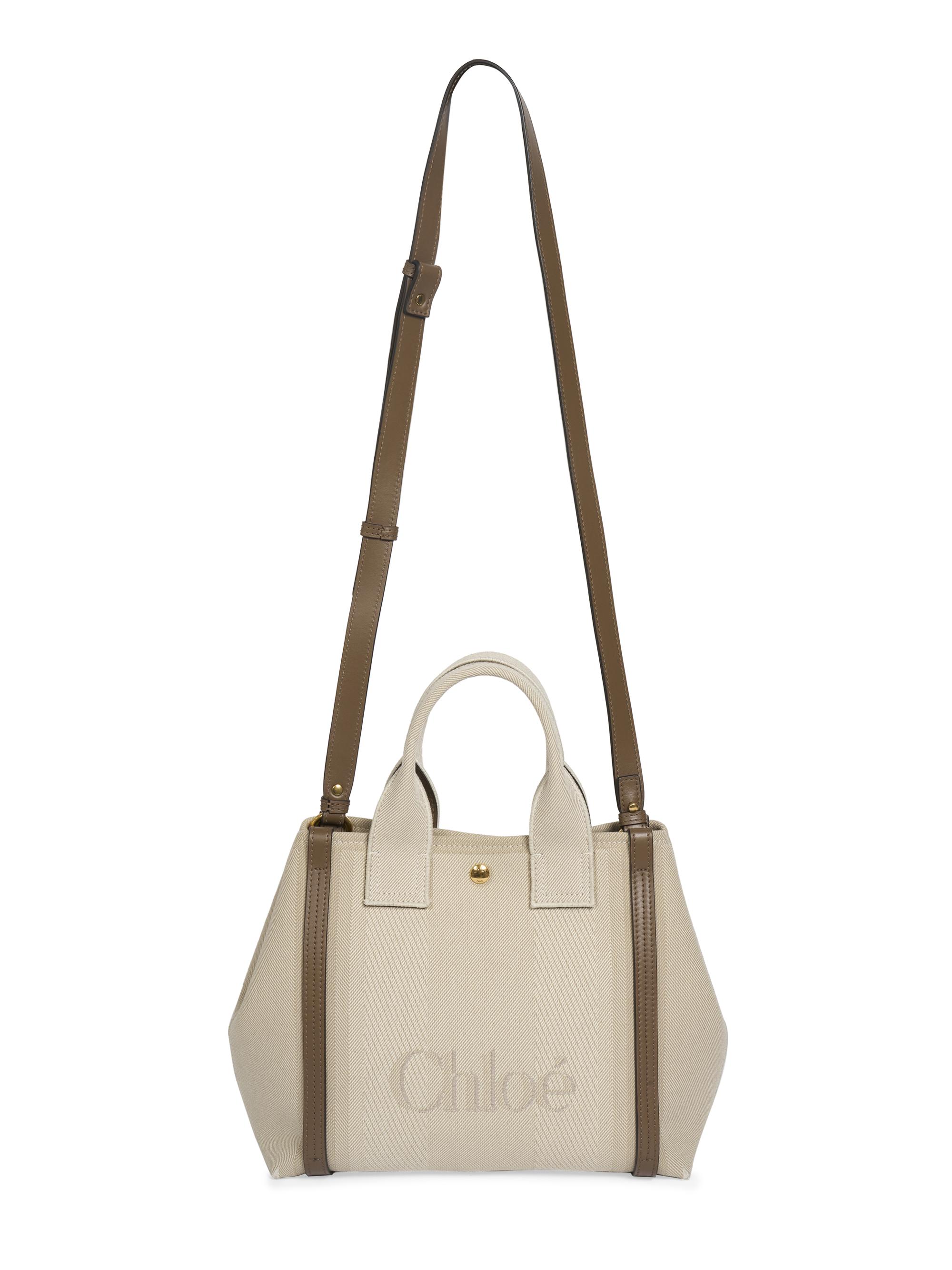 Chloé Small Logo Canvas & Leather Tote Bag | Saks Fifth Avenue