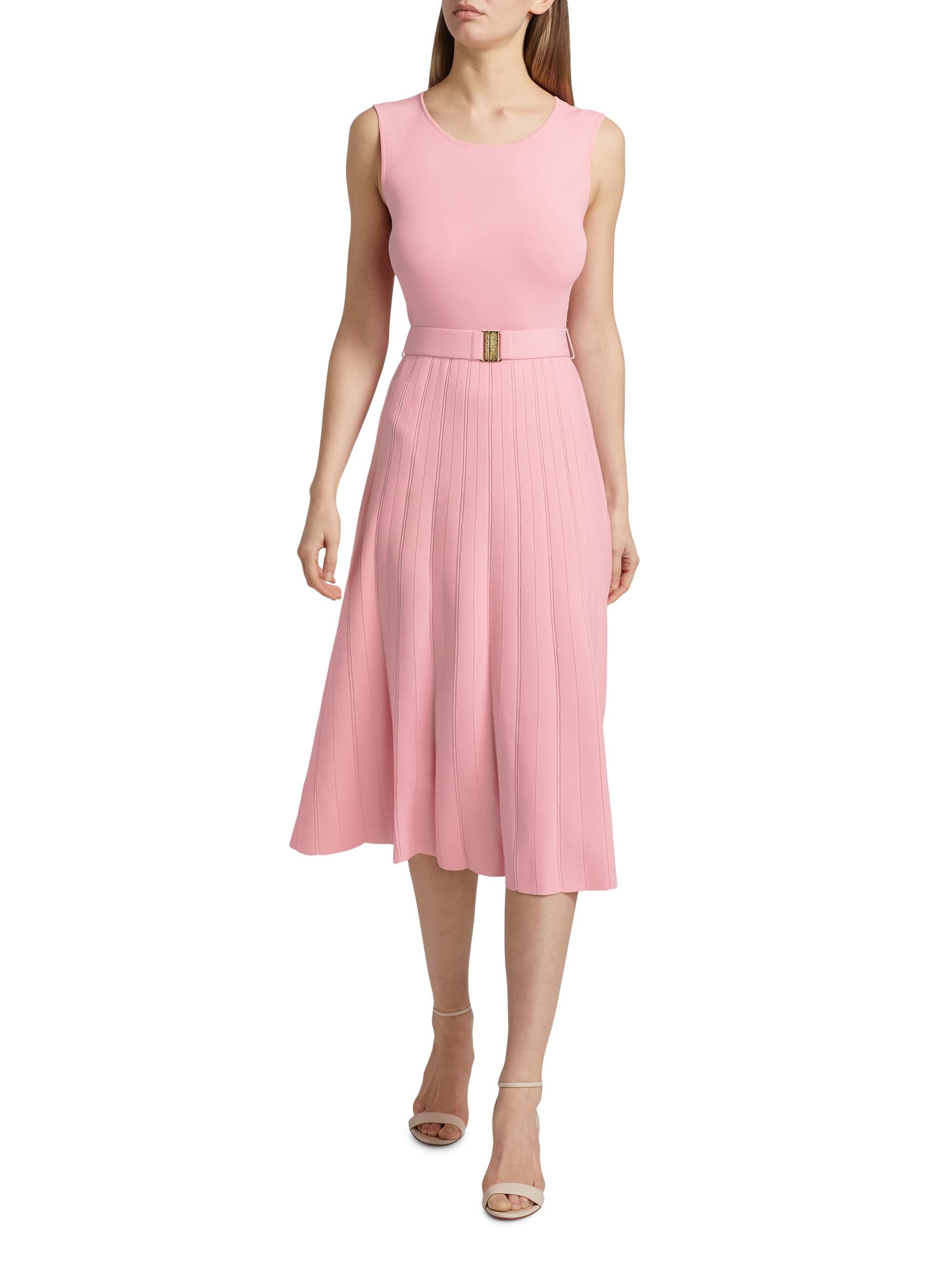 Elie Tahari The Sumner Belted Knit Fit & Flare Midi-Sweaterdress | Saks ...
