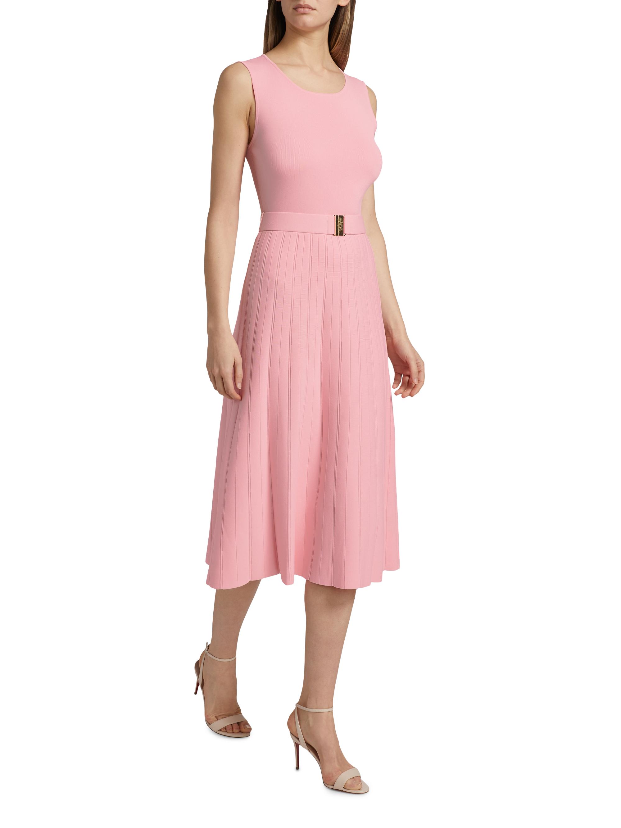 Elie Tahari The Sumner Belted Knit Fit & Flare Midi-Sweaterdress | Saks ...