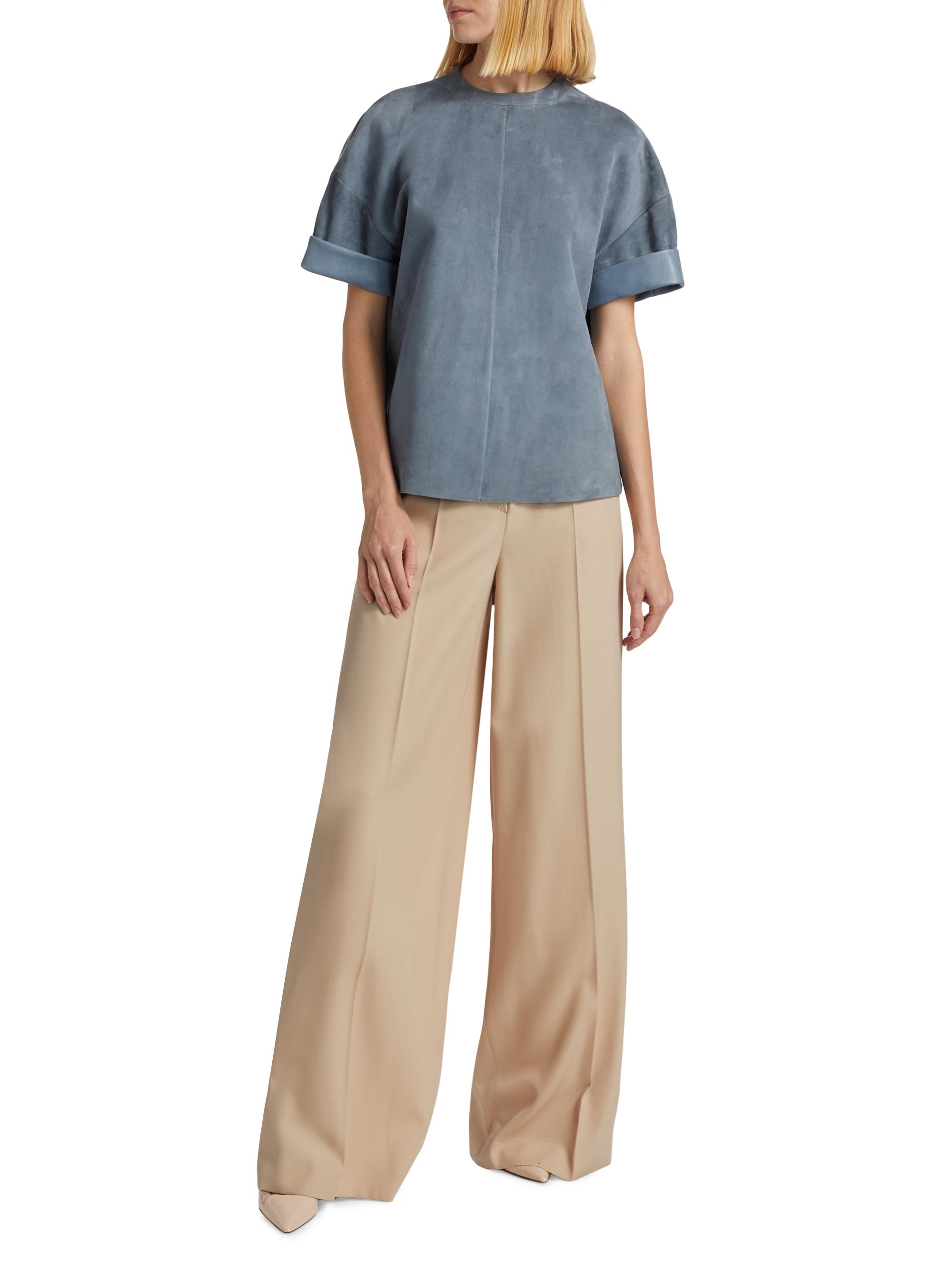 Max Mara Morris Leather T-Shirt | Saks Fifth Avenue