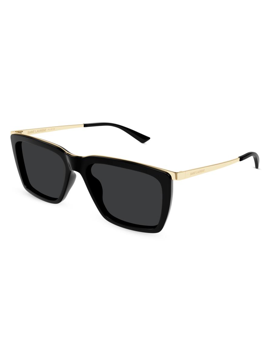 Saint Laurent Combi Metal Top Bar 56MM Square Sunglasses | Saks Fifth ...
