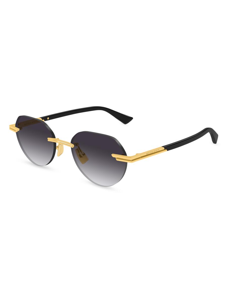 Bottega Veneta Glasant 51MM Round Sunglasses | Saks Fifth Avenue