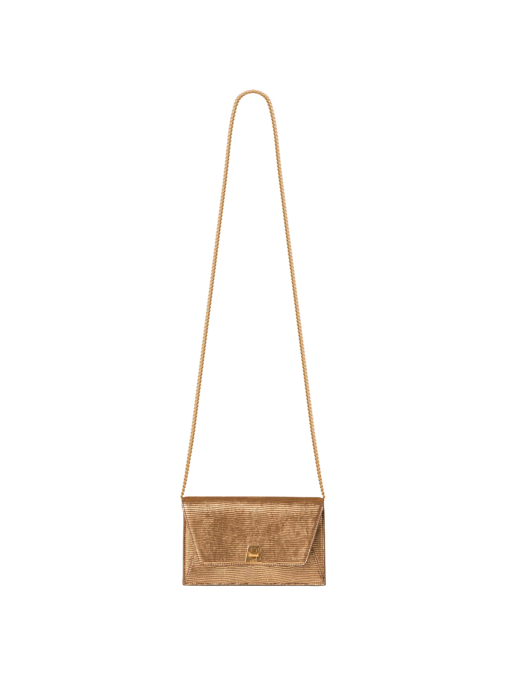 Akris Anouk Lizard-Embossed Metallic Leather Convertible Clutch | Saks ...