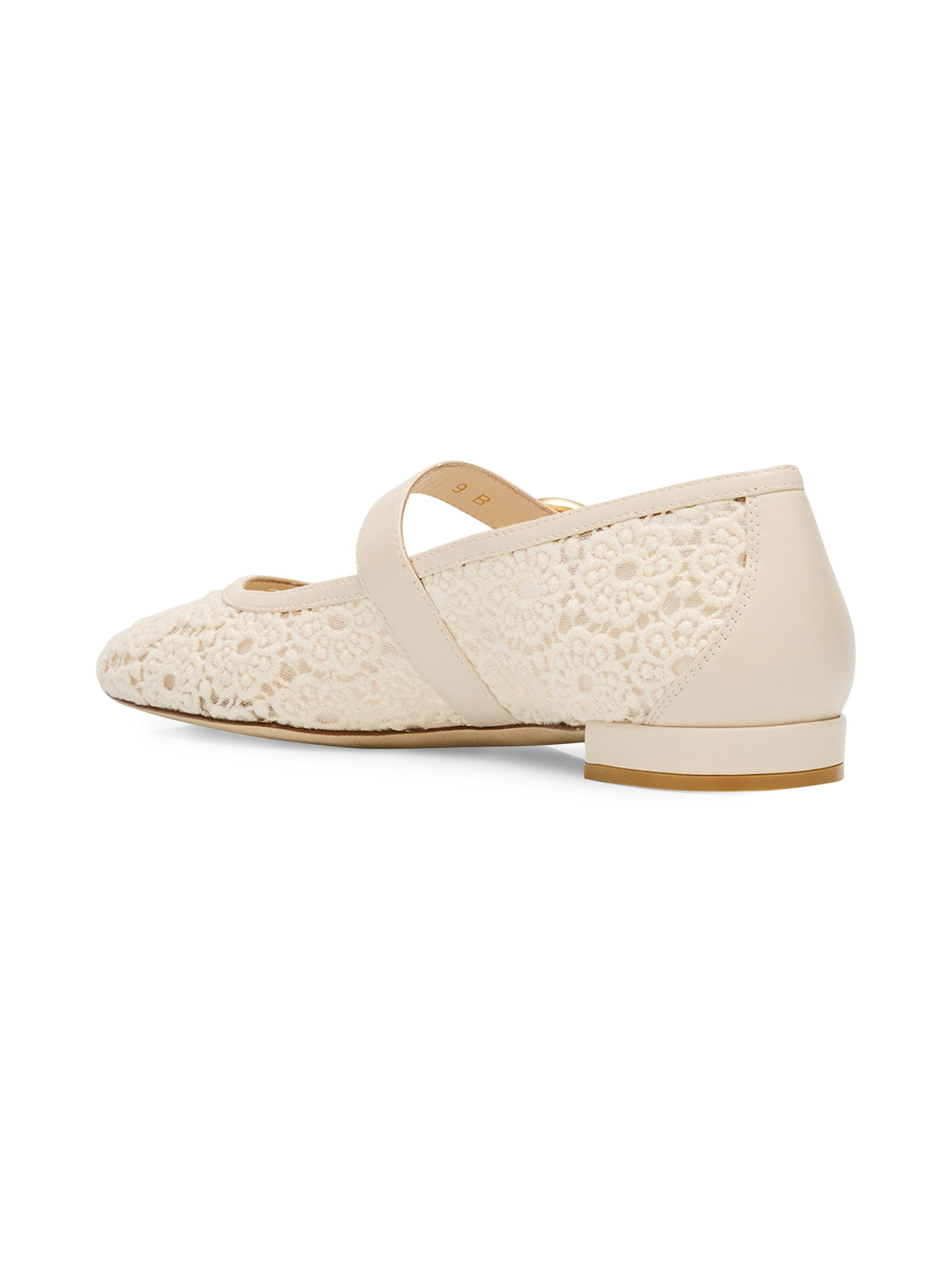 Stuart Weitzman Arabella Crochet Mary Jane Flats | Saks Fifth Avenue