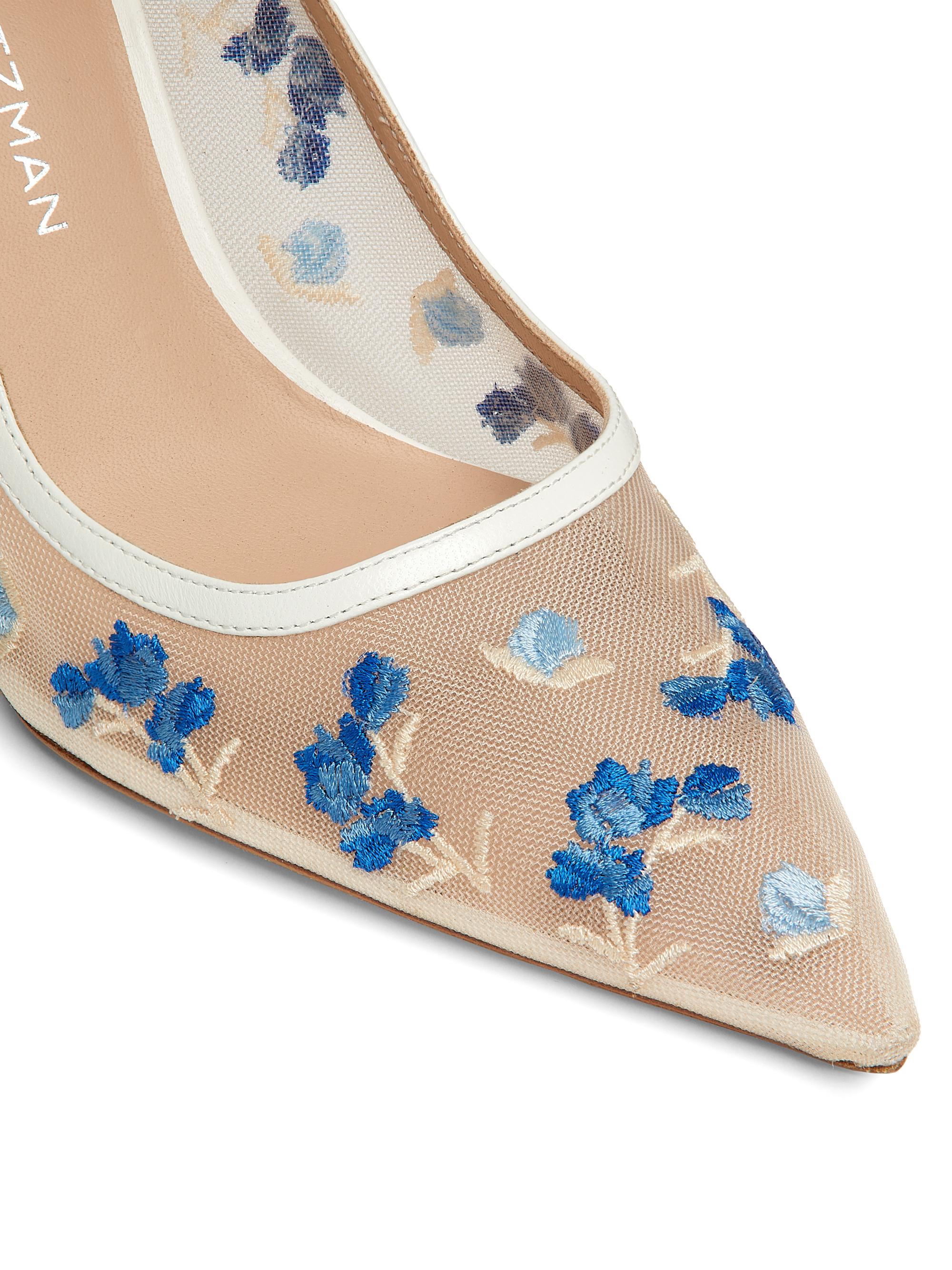 Stuart Weitzman Power 85MM Embroidered Pumps | Saks Fifth Avenue