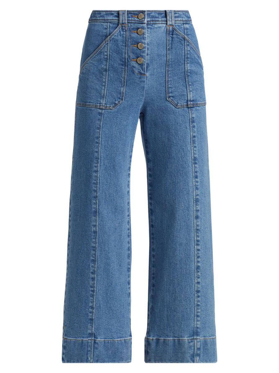 Cinq à Sept Benji Mid-Rise Wide-Leg Pants | Saks Fifth Avenue