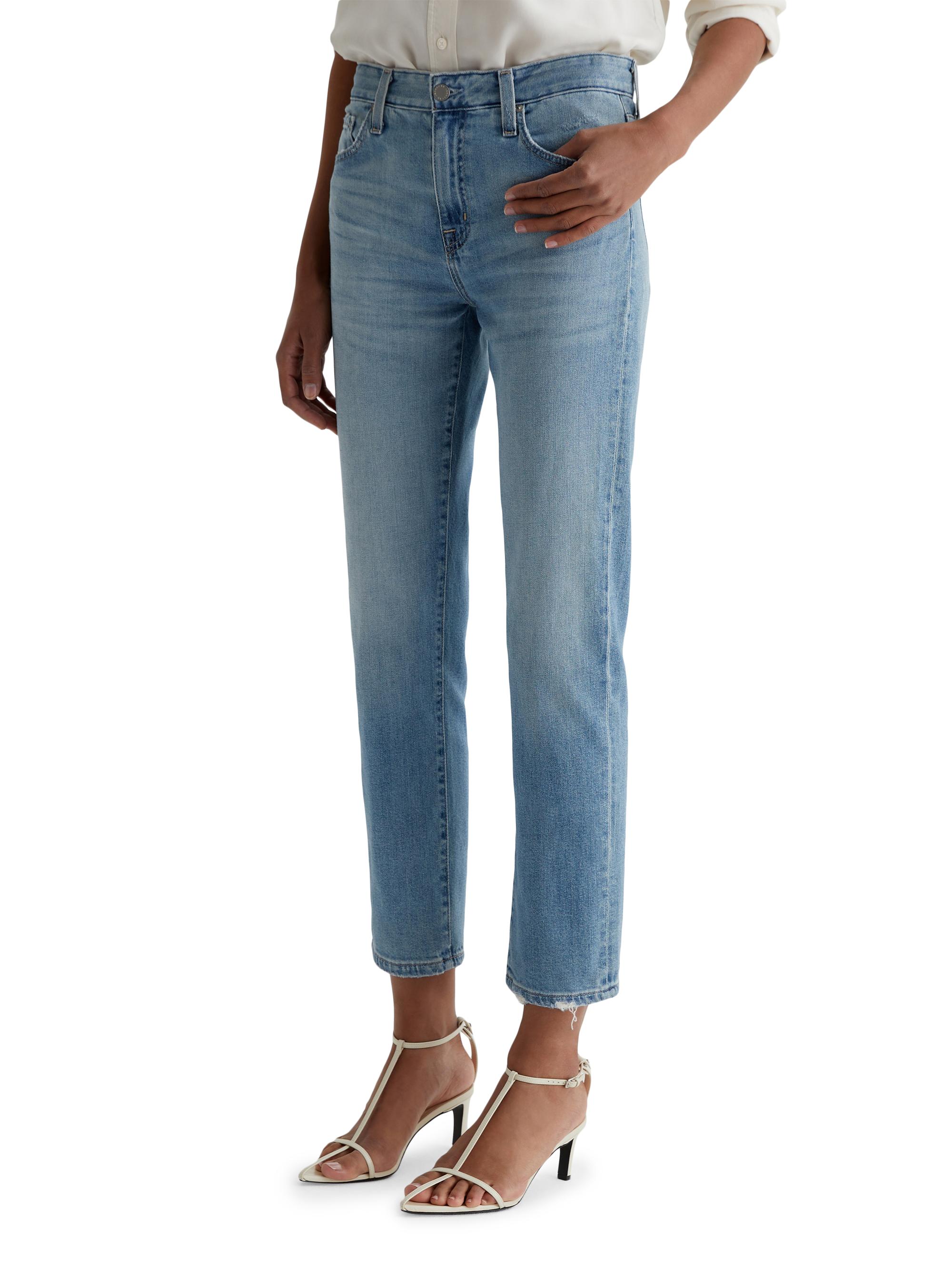 AG Jeans Ex-Boyfriend Distressed Cotton-Blend Crop Jeans | Saks Fifth ...