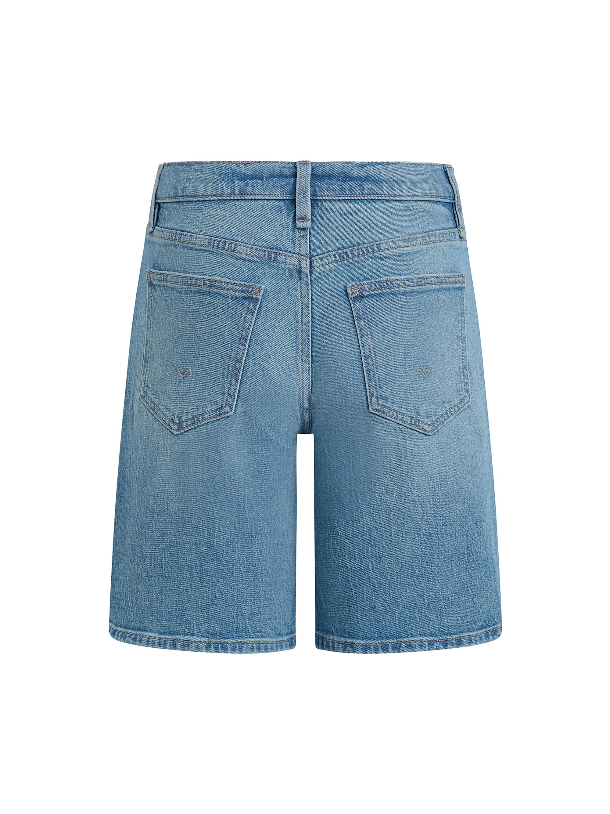 Hudson Jeans London Low-Rise Long Denim Shorts | Saks Fifth Avenue
