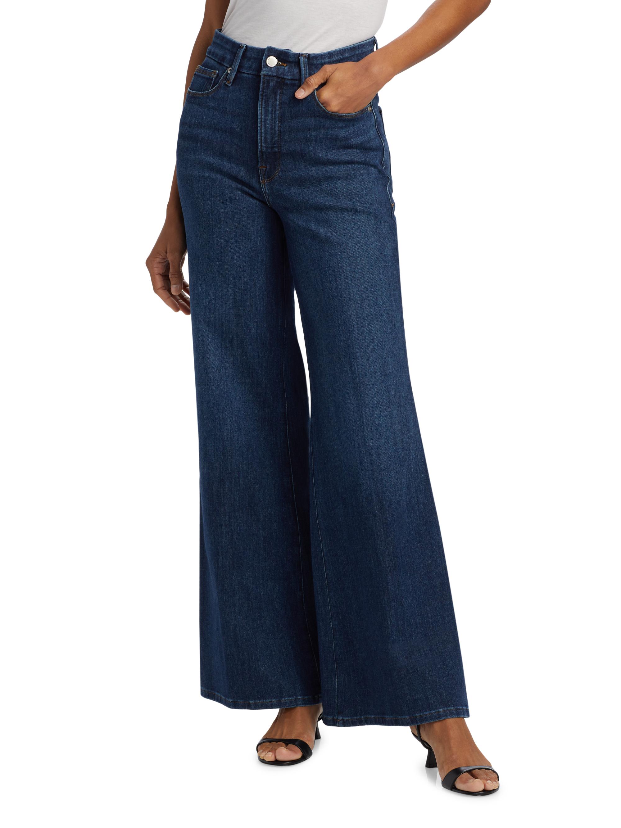 Good American Soft Tech Good Waist Palazzo Jeans | Saks Fifth Avenue