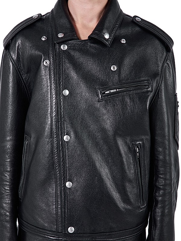 Shop Prada Leather Biker Jacket | Saks Fifth Avenue Shop Prada Leather Biker Jacket | Saks Fifth Avenue