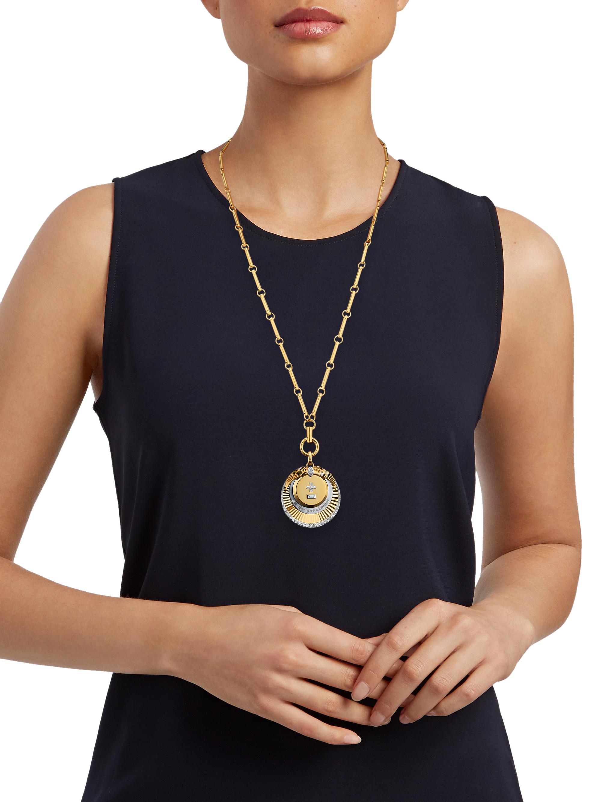 Foundrae Vivacity 18K Yellow Gold & 1.33 TCW Diamond Pendant Necklace ...
