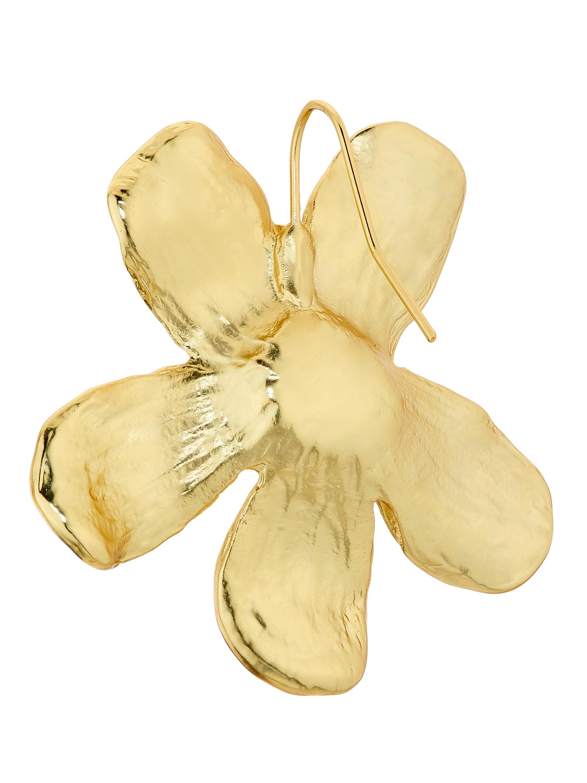 Shashi Tina 14K-Gold-Plated Flower Drop Earrings | Saks Fifth Avenue