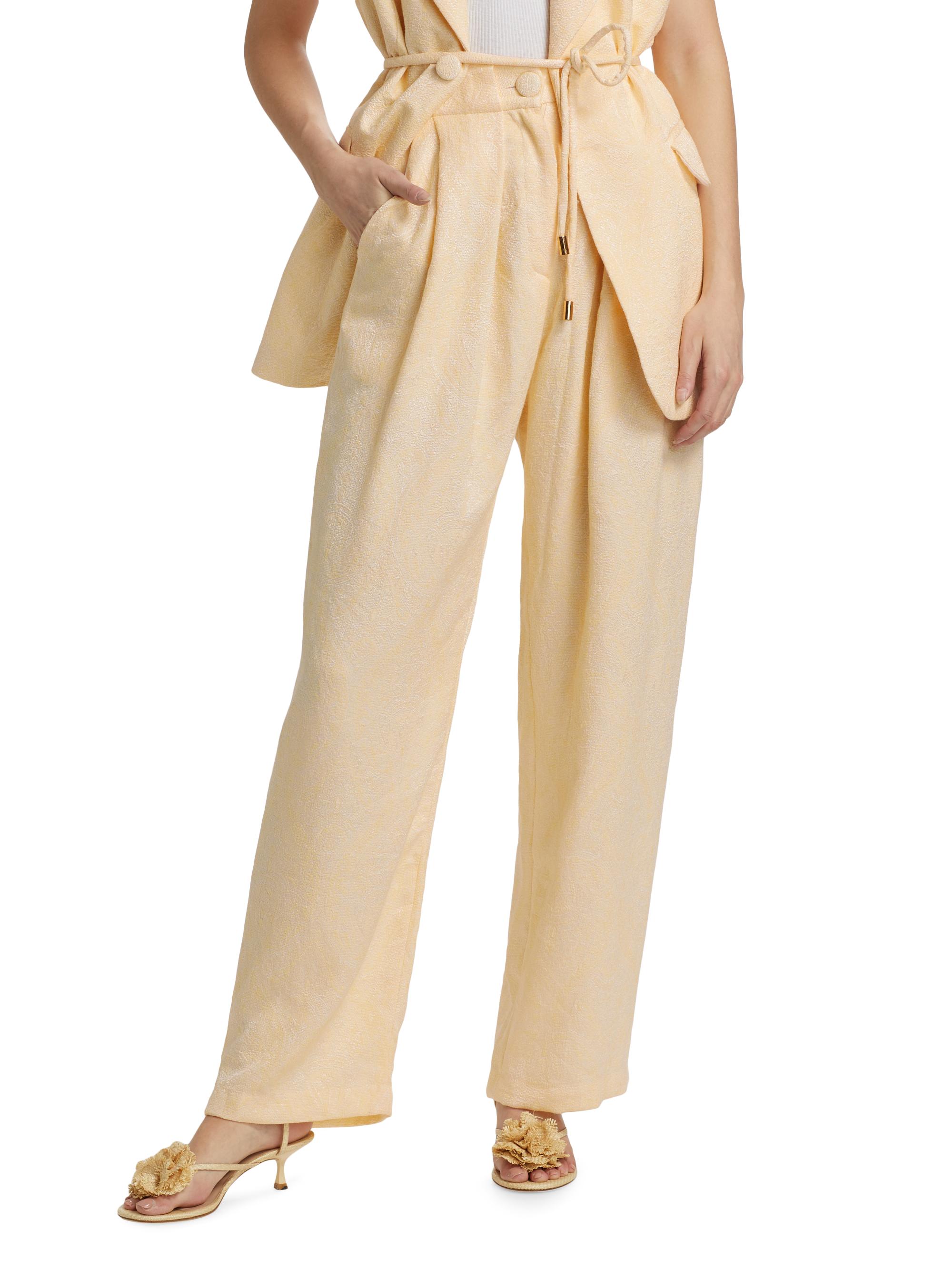 Sabina Musáyev Cameron High-Rise Jacquard Pants | Saks Fifth Avenue