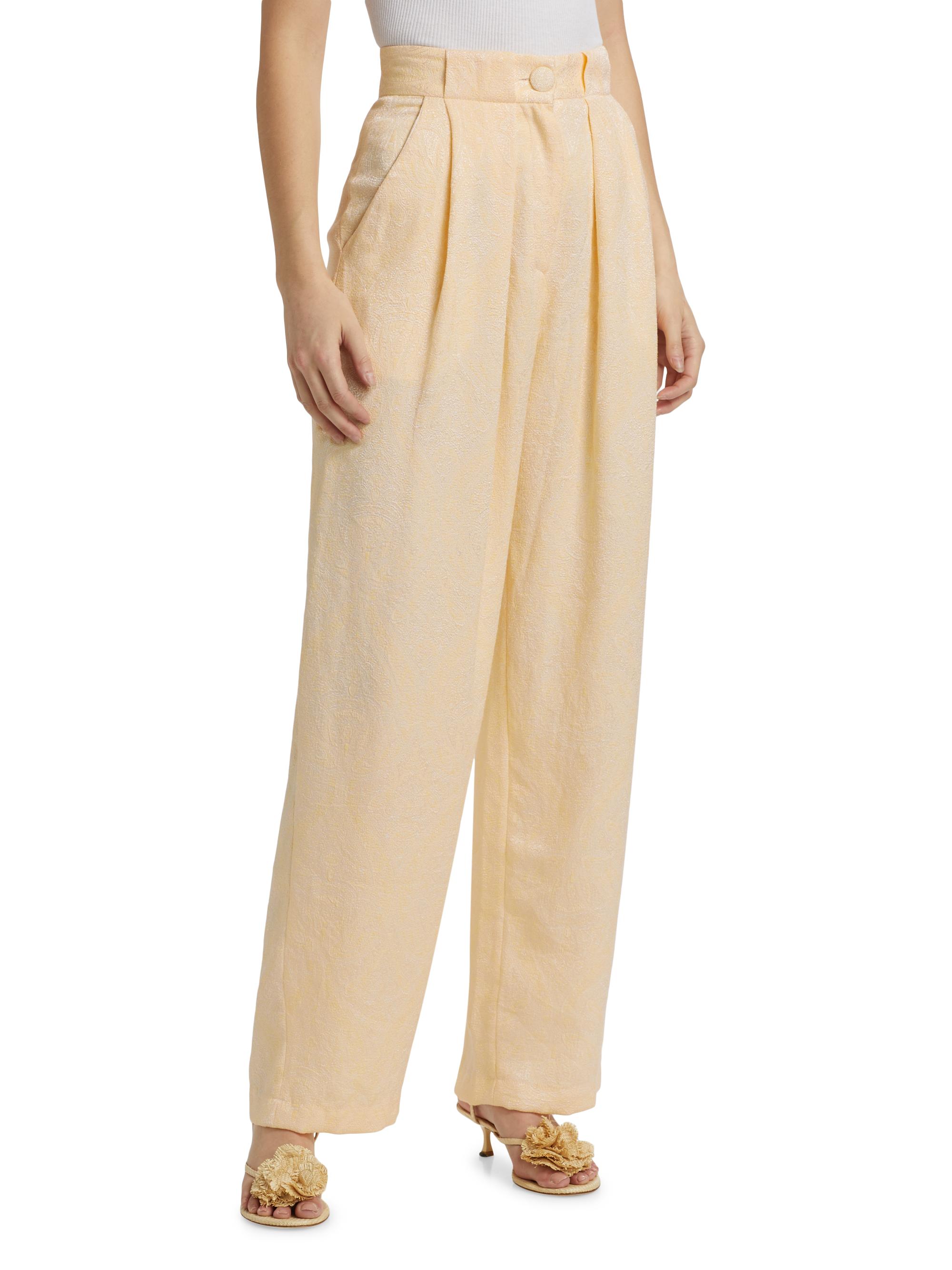 Sabina Musáyev Cameron High-Rise Jacquard Pants | Saks Fifth Avenue