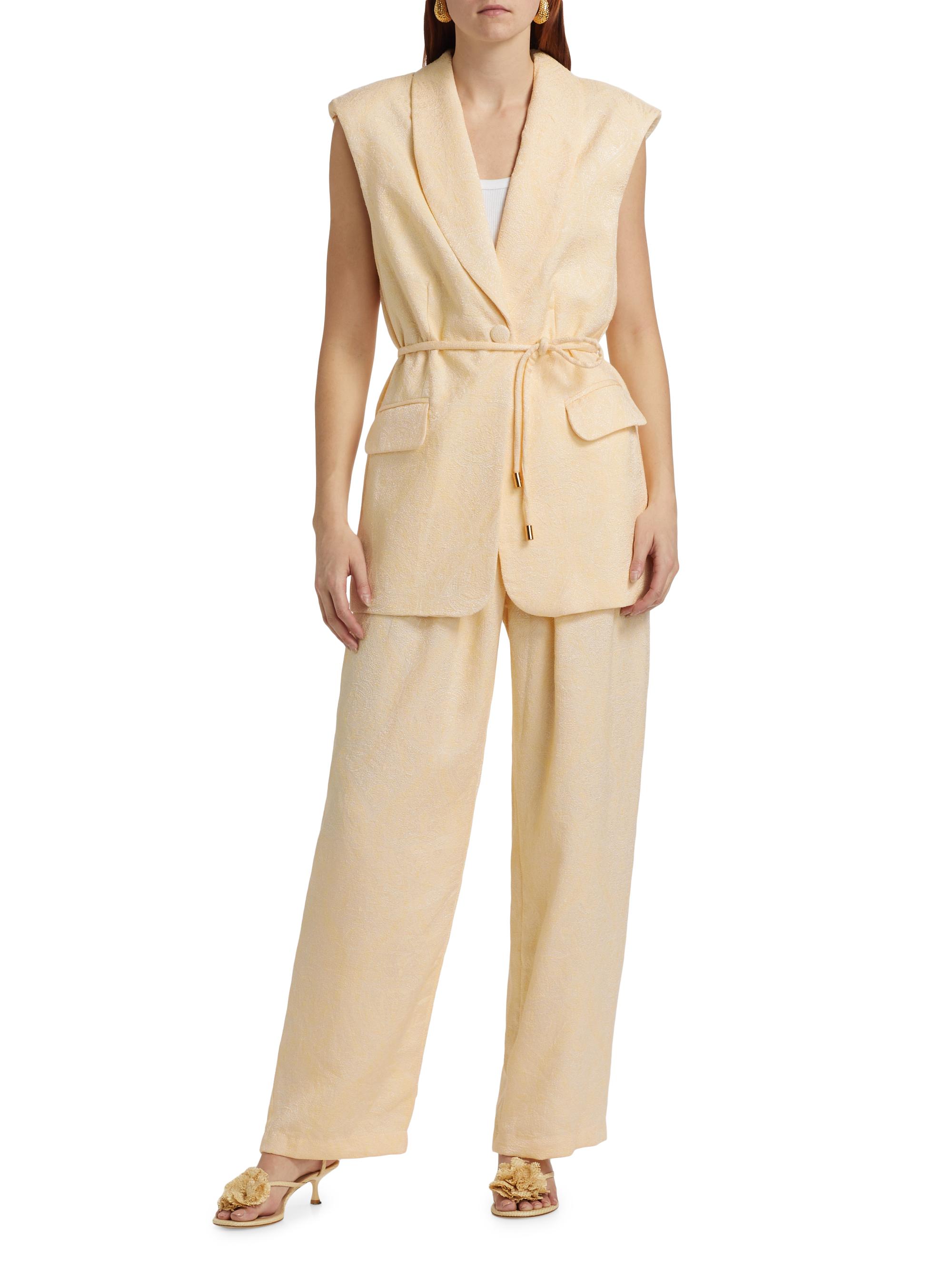 Sabina Musáyev Cameron High-Rise Jacquard Pants | Saks Fifth Avenue