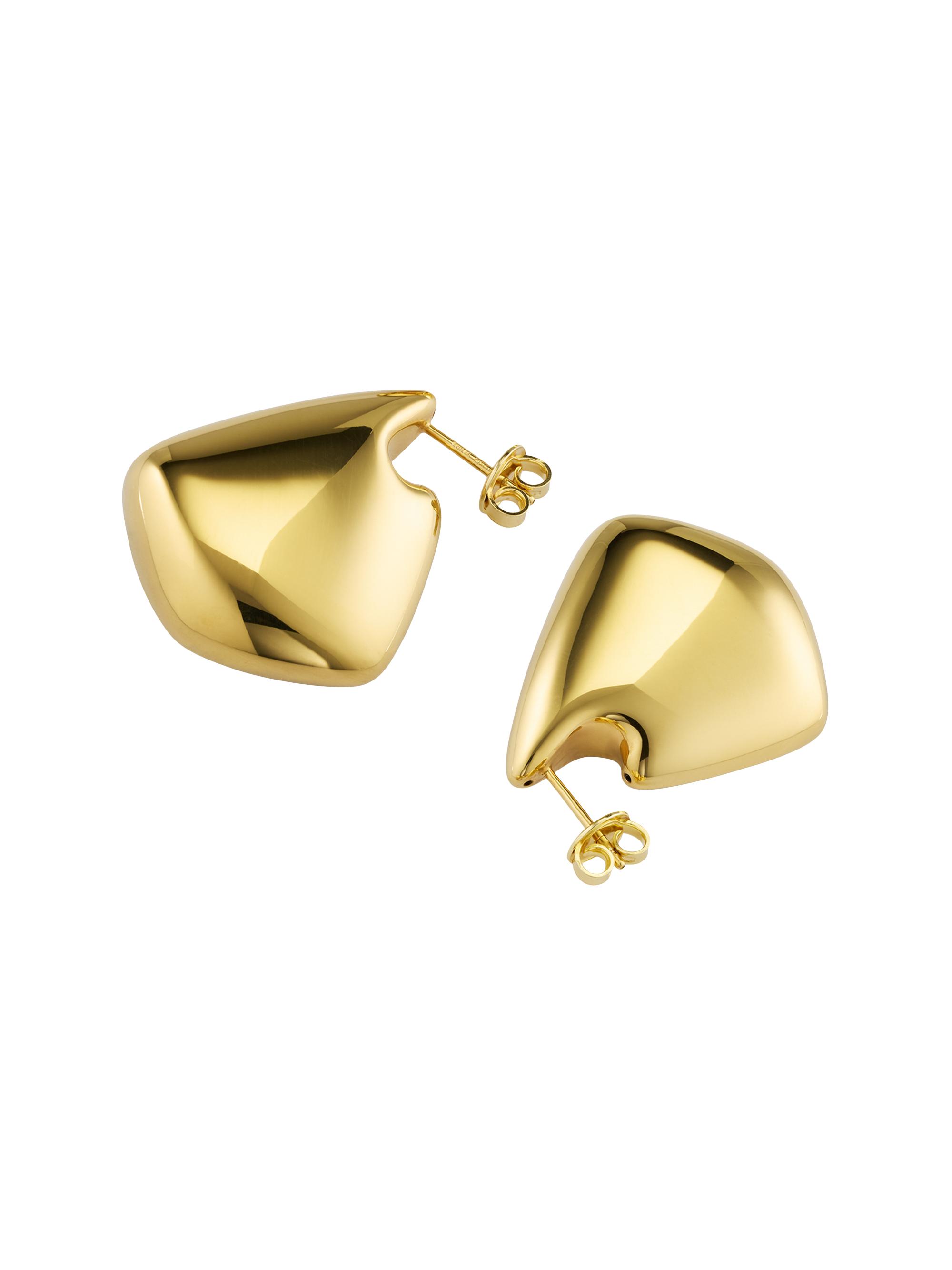 Bottega Veneta Small Fin 18K-Gold-Plated Earrings | Saks Fifth Avenue