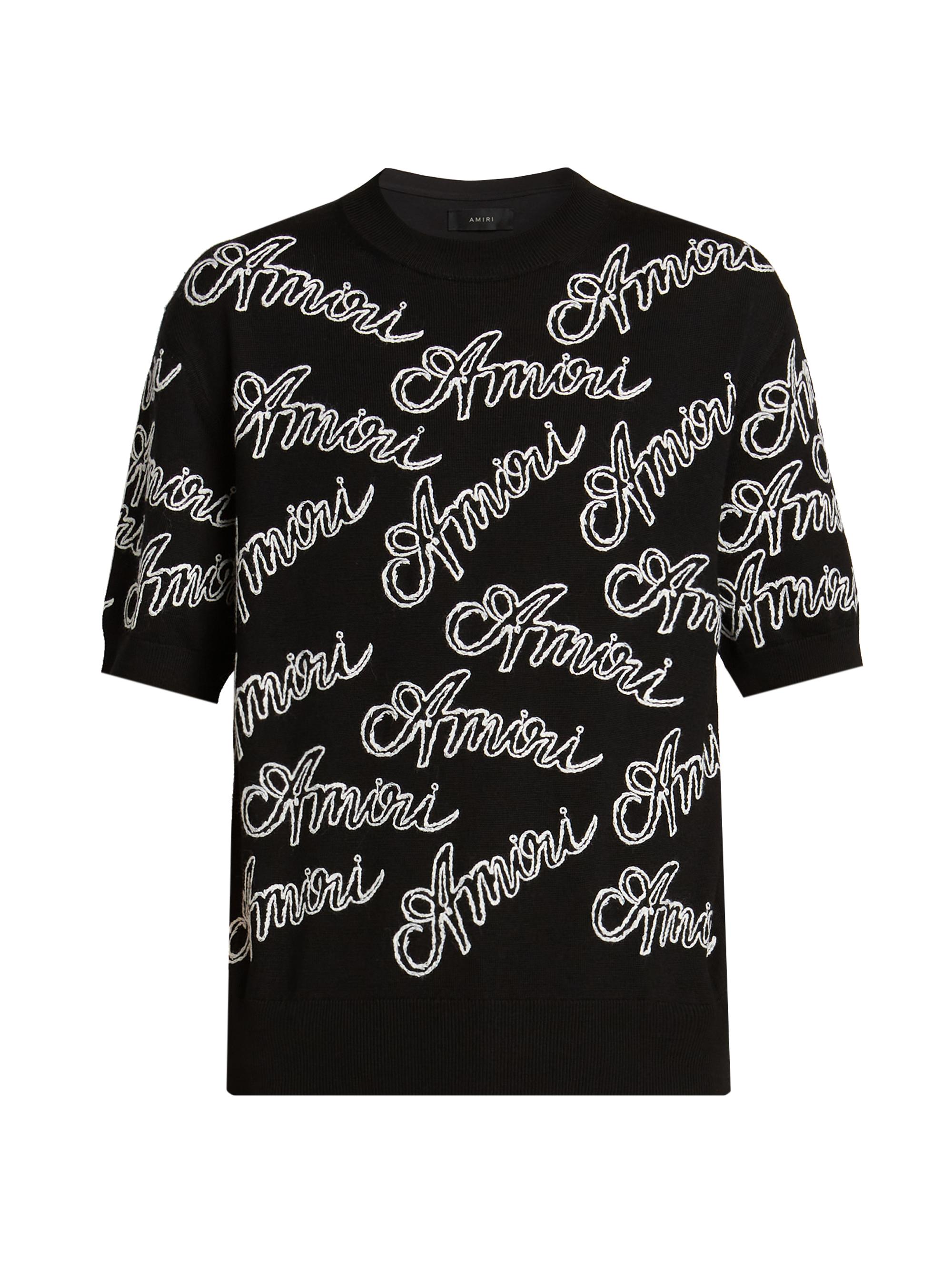 Shop Amiri Embroidered Script Logo Wool T-Shirt | Saks Fifth Avenue