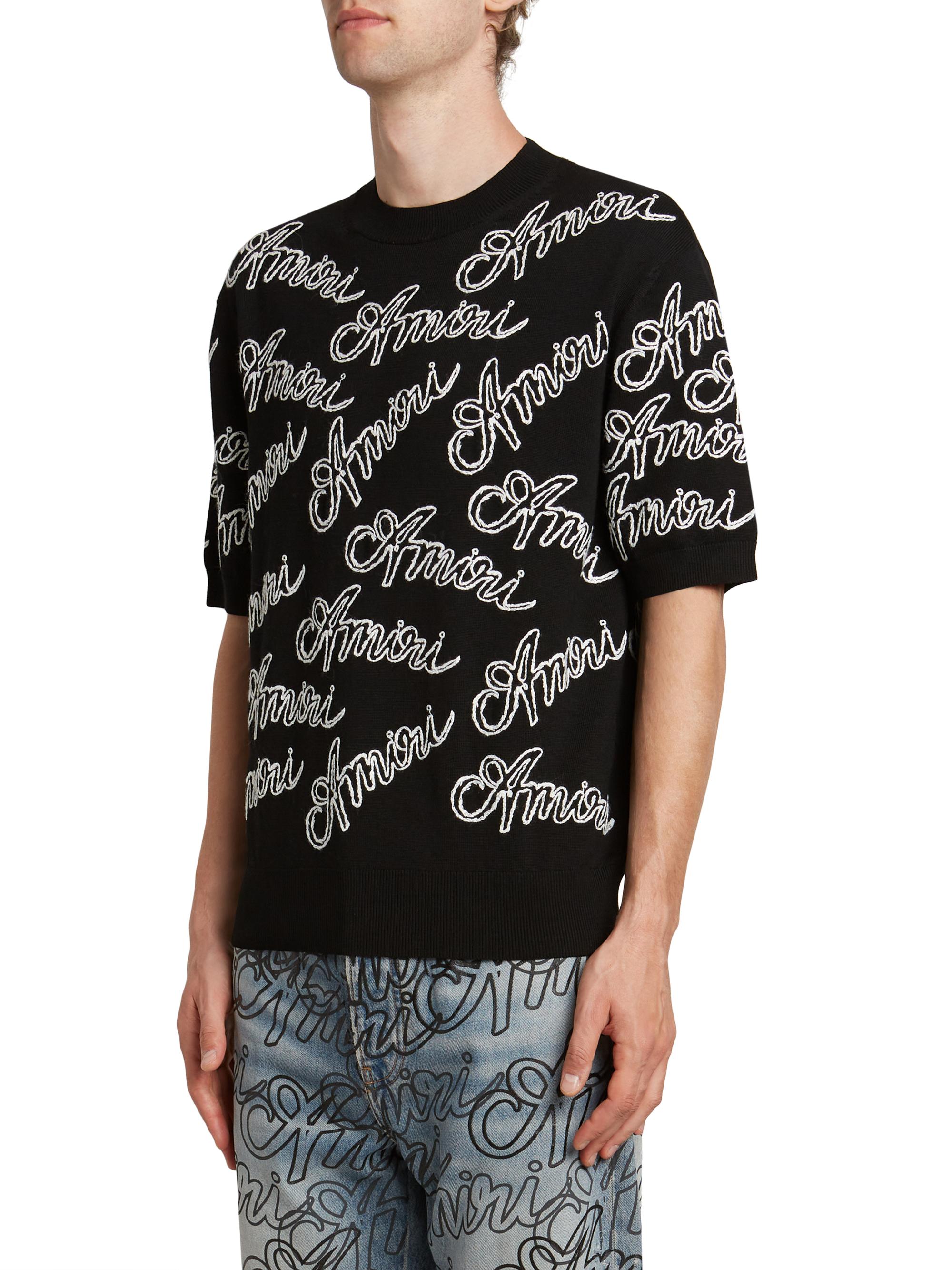 Shop Amiri Embroidered Script Logo Wool T-Shirt | Saks Fifth Avenue