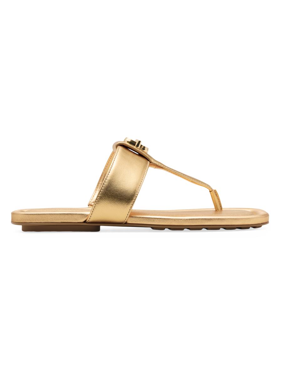 Shop Marc Jacobs Dual Metallic Leather T Sandals | Saks Fifth Avenue