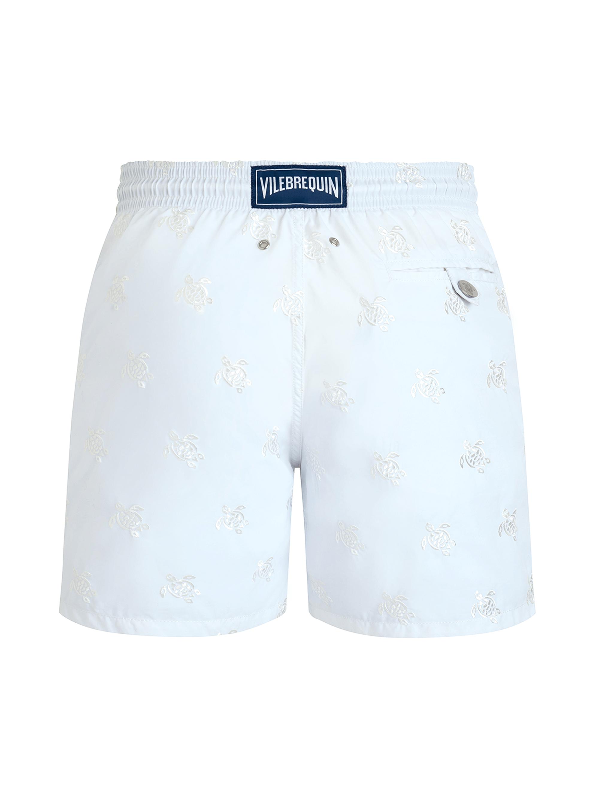 Vilebrequin Embroidered Micro Ronde des Tortues Diagonal Swim Trunks ...