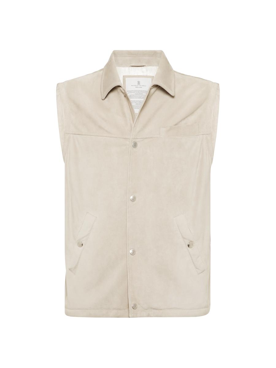 Brunello Cucinelli Suede Vest with Thermore Padding | Saks Fifth Avenue
