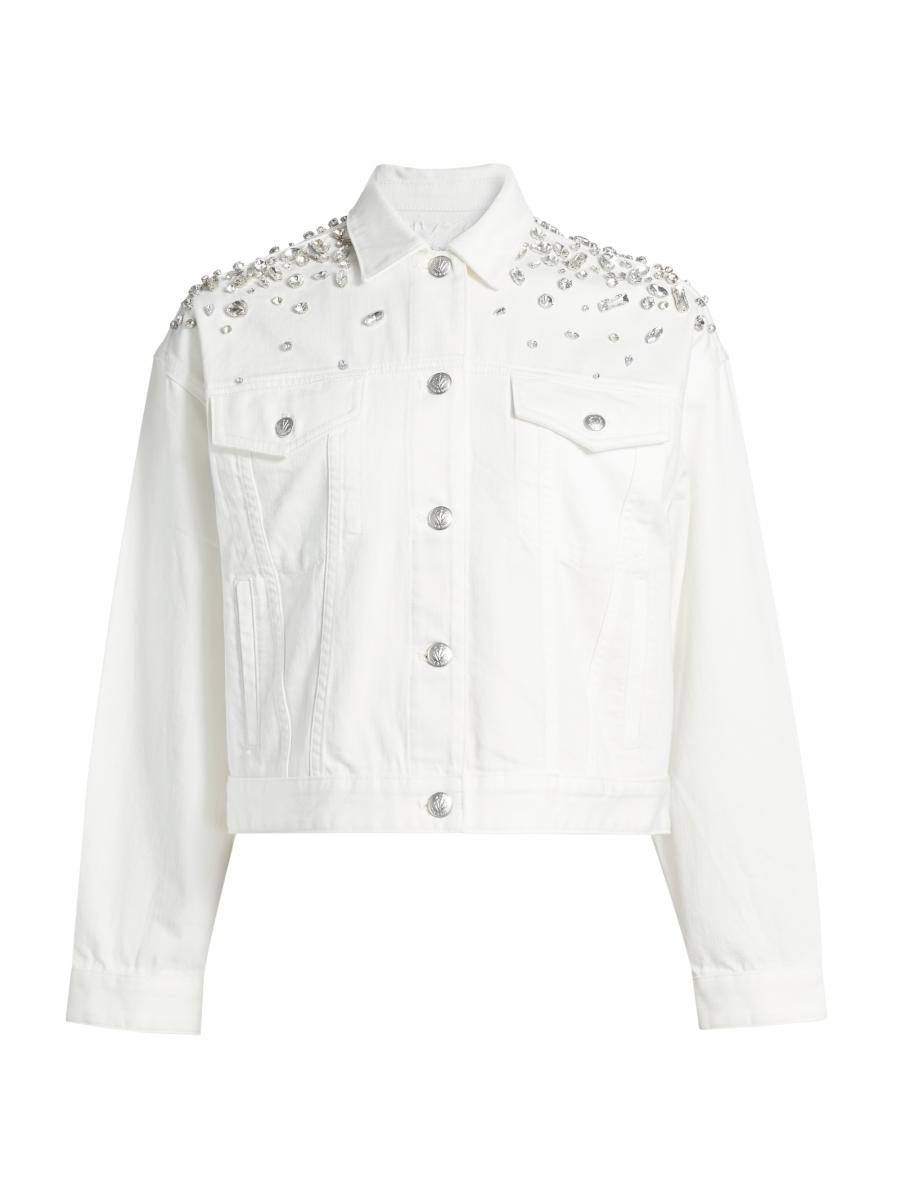 rag & bone Elsa Embellished Cotton Denim Jacket | Saks Fifth Avenue